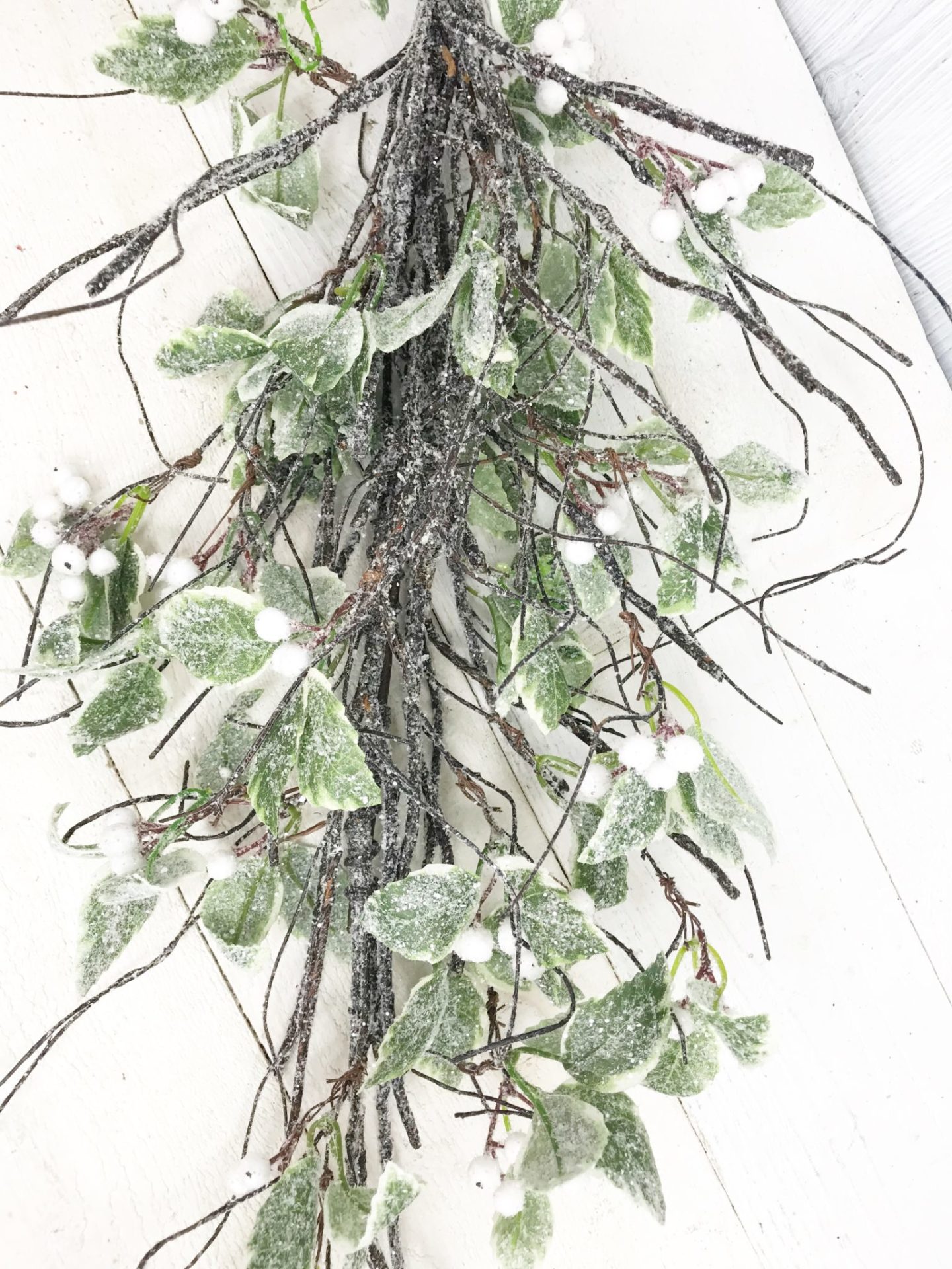 Winter Snow Twig Swag - Kelea's Florals