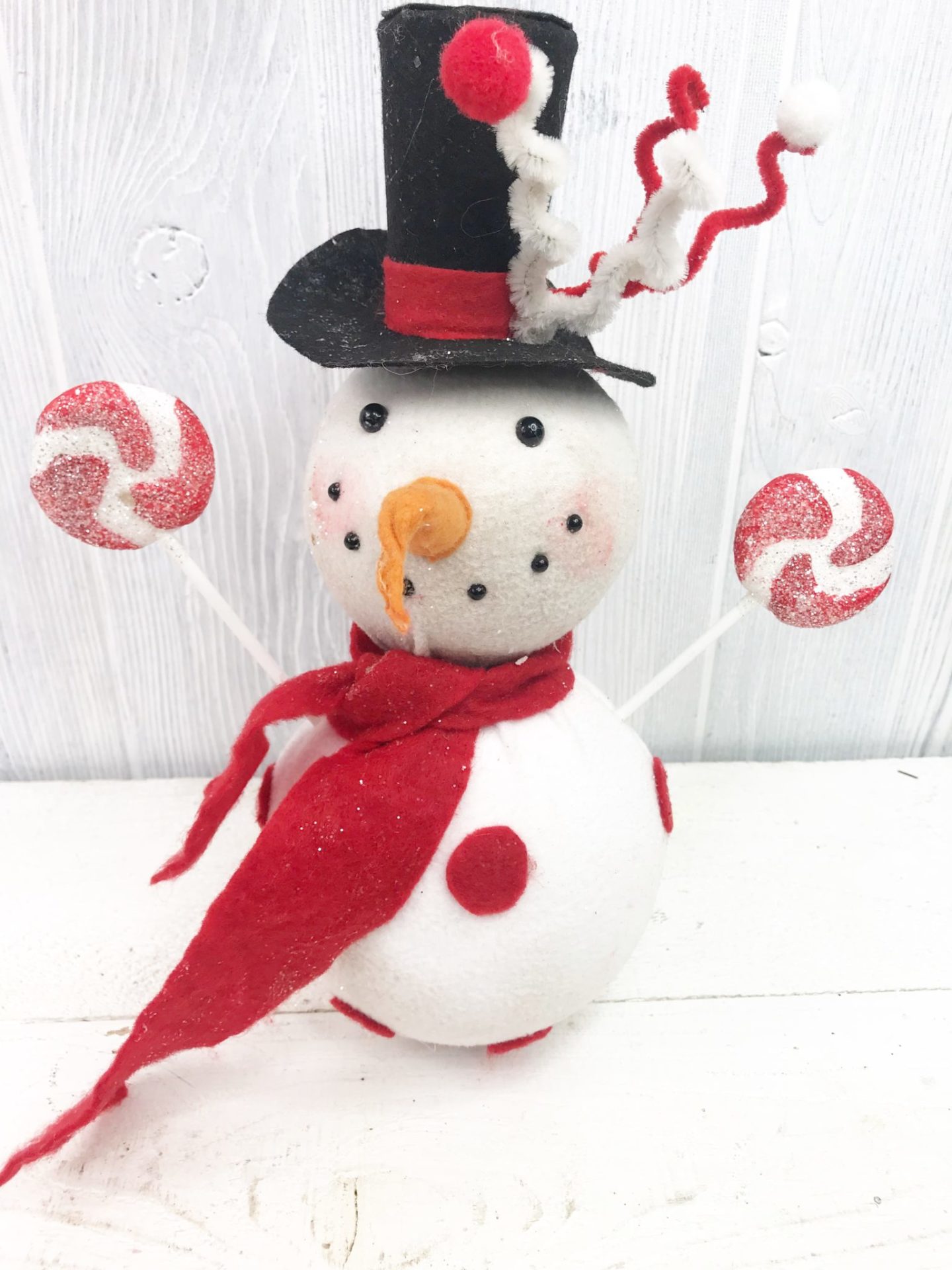 Snowman Lollipop Ornament - Kelea's Florals