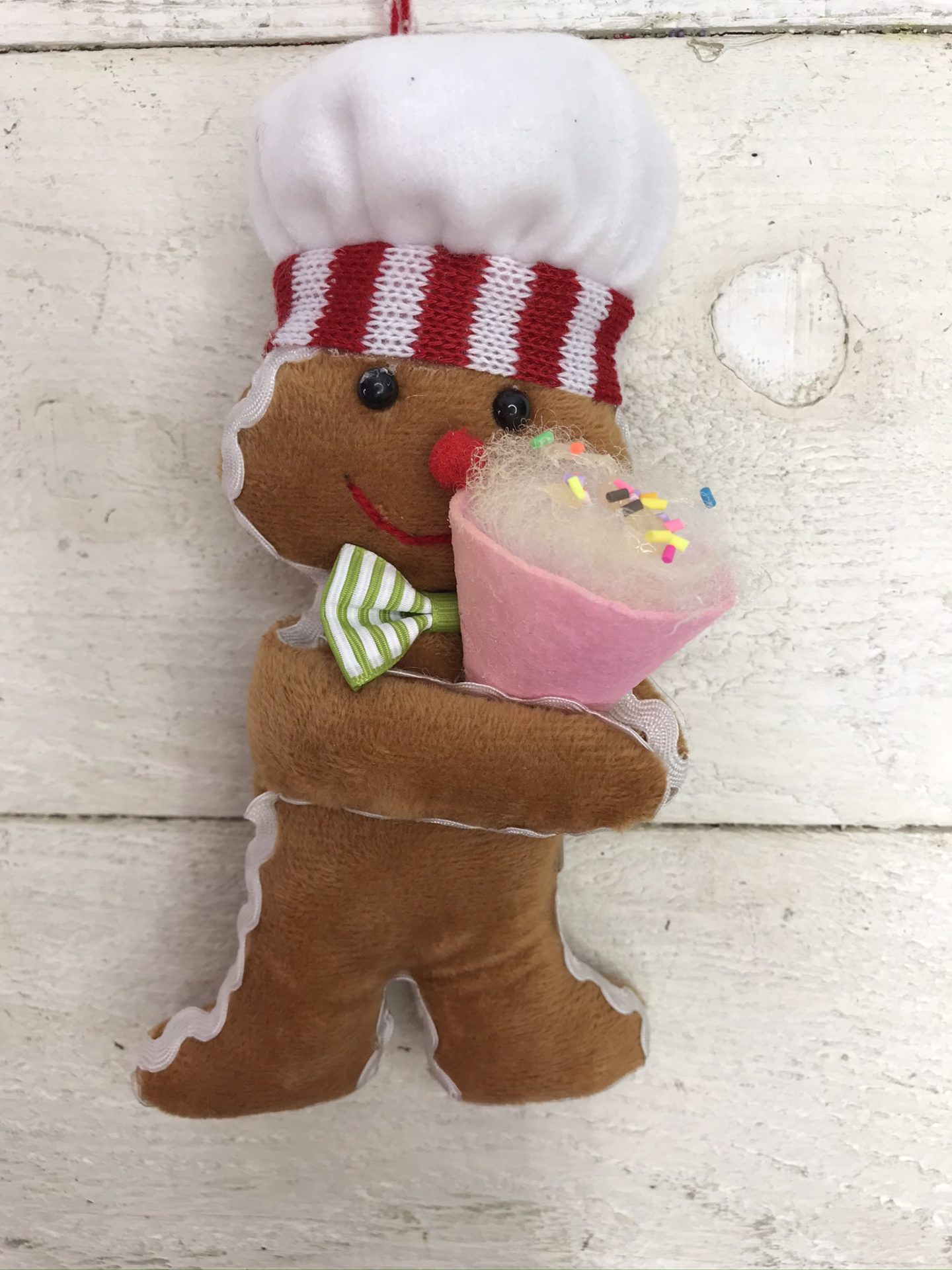 Plush Gingerbread Man with Ice Cream Cone - Kelea's Florals