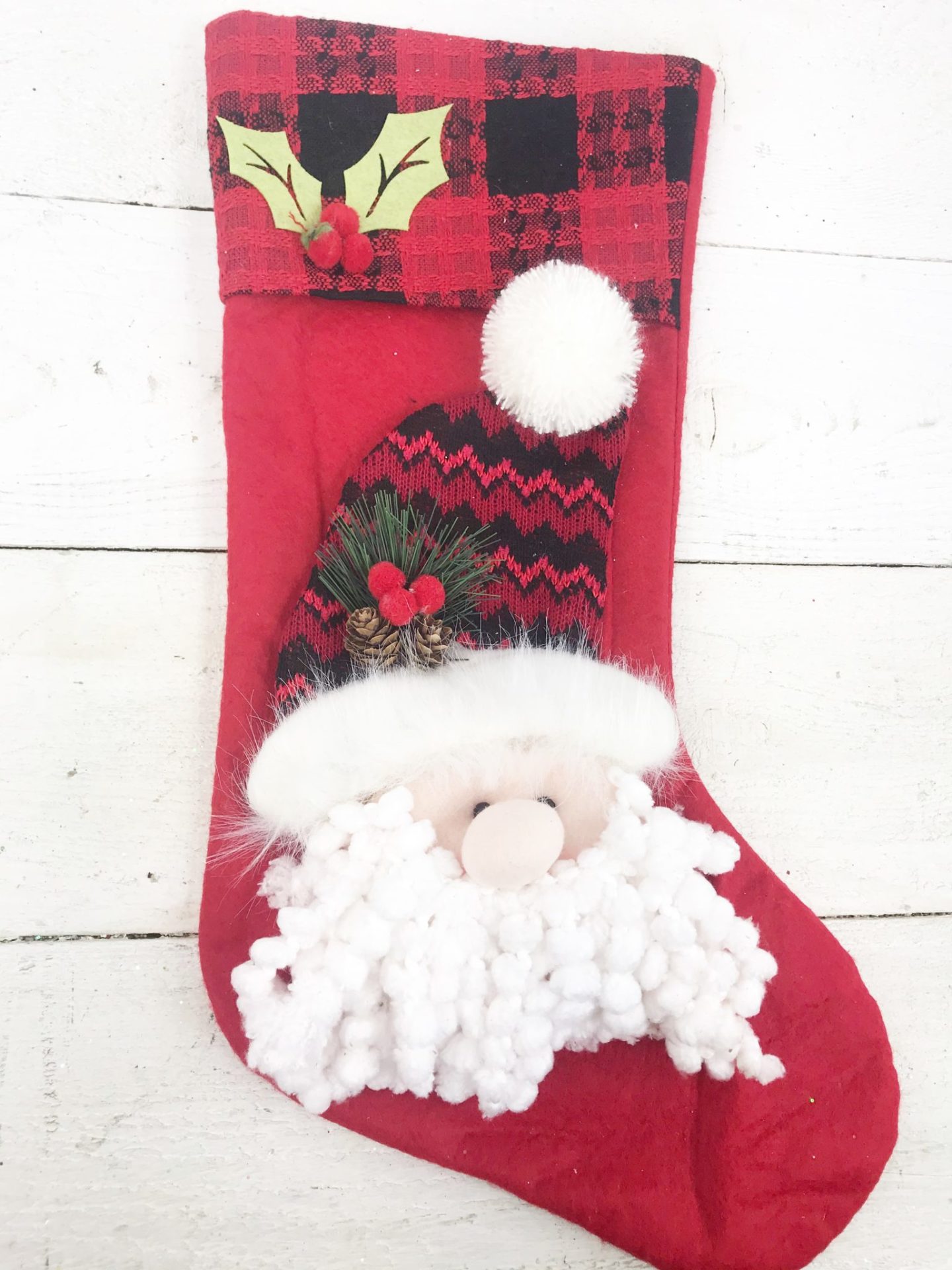 Santa Claus Red Stocking - Kelea's Florals