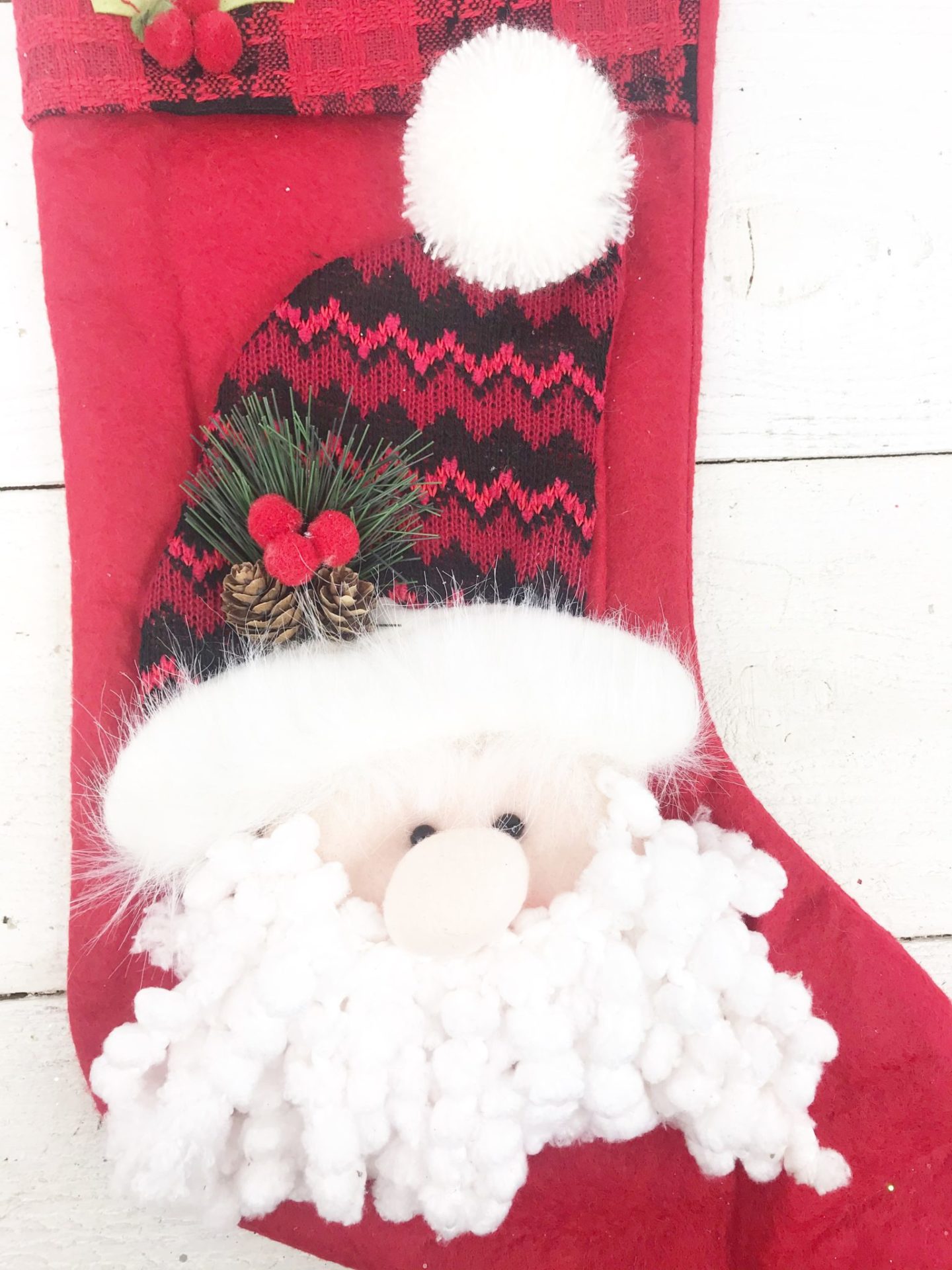 Santa Claus Red Stocking - Kelea's Florals