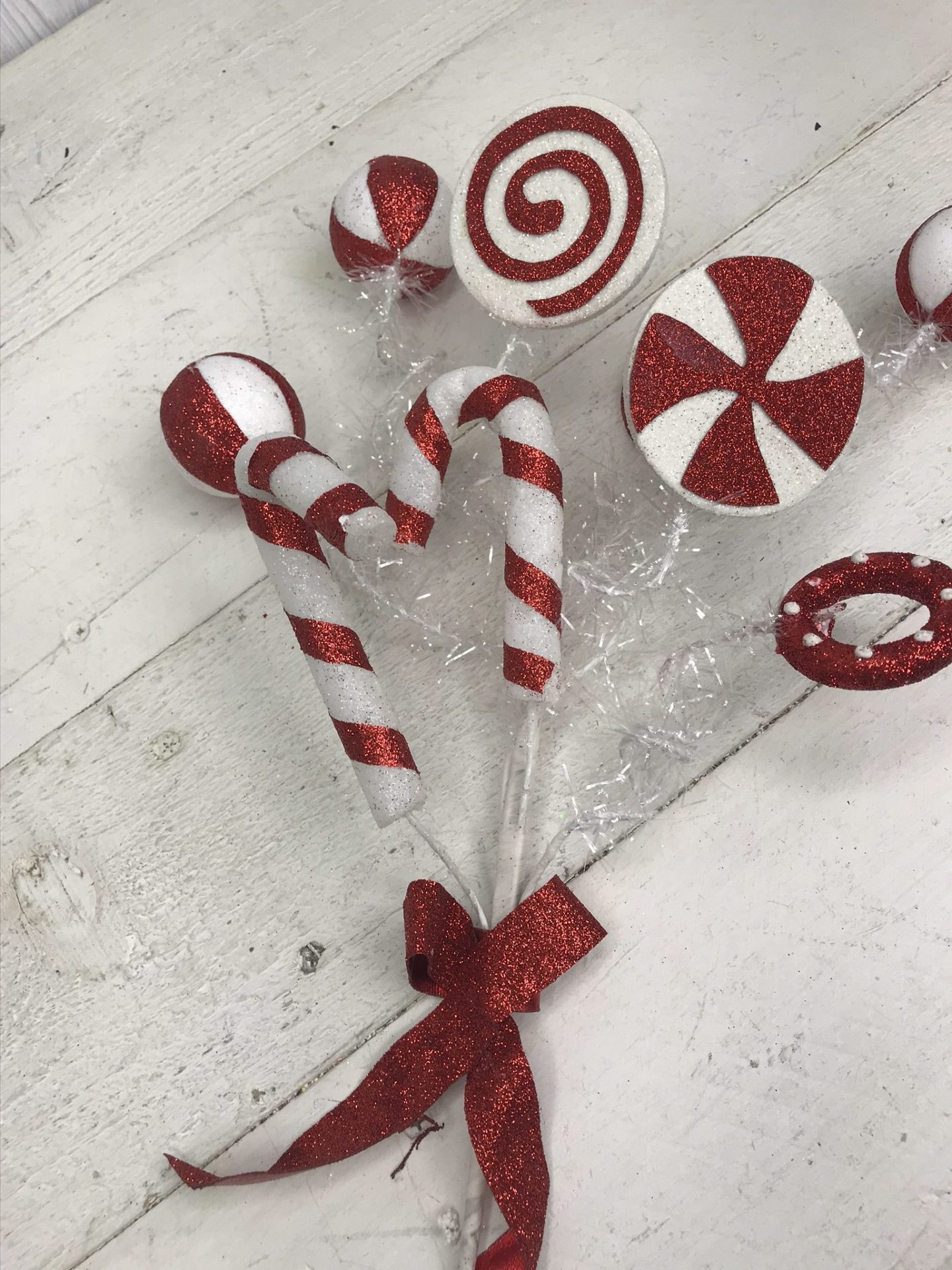 Ball Candy Cane Stem - Kelea's Florals