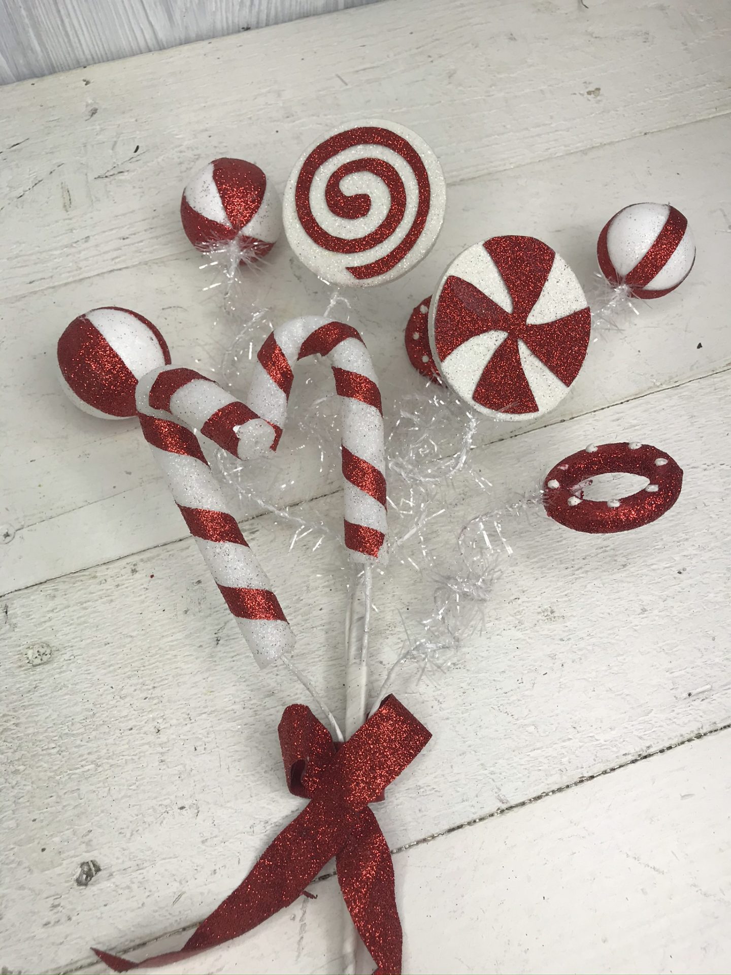 Ball Candy Cane Stem - Kelea's Florals