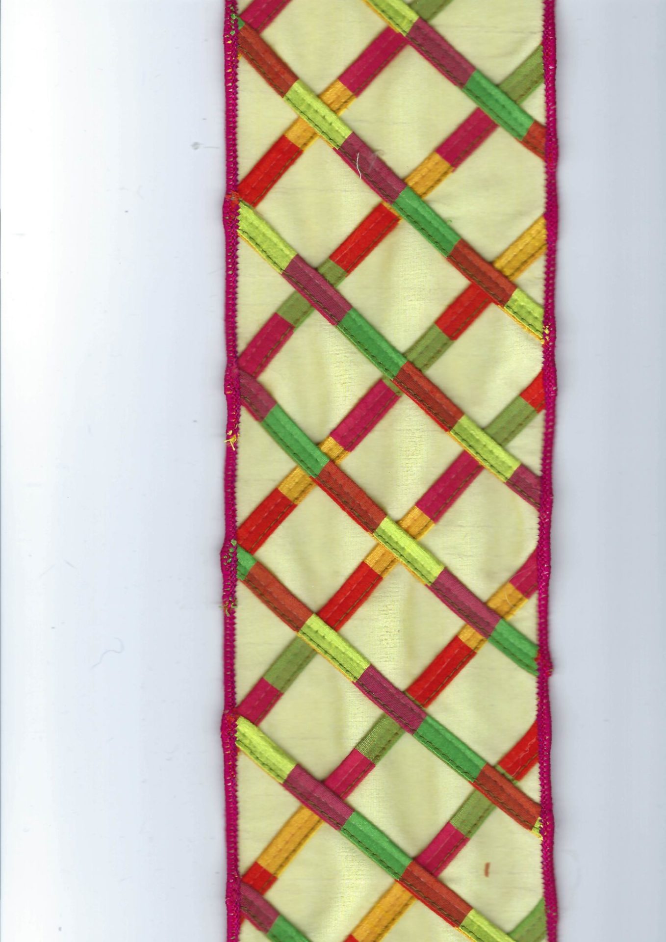 4" Rainbow Lattice Hemmy Ribbon on 5 Yard Roll - Kelea's Florals
