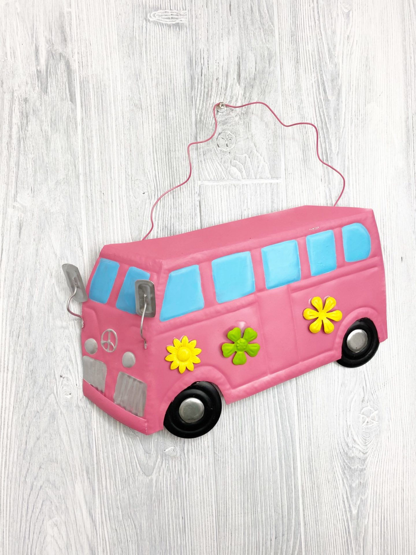 Pink Metal Van Sign - Kelea's Florals