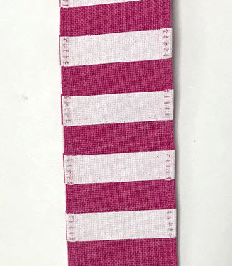 1.5" Fuchsia & White Railroad Stripes Ribbon on 10 Yard Roll - Kelea's ...