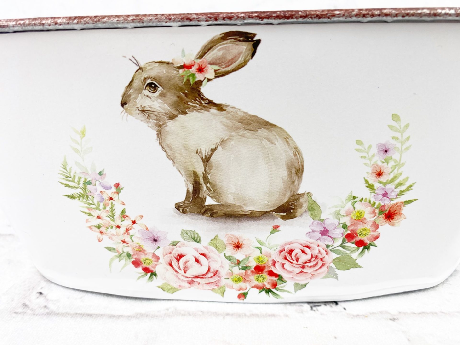 Set of 3 Metal E. Bunny Oval Planter - Kelea's Florals