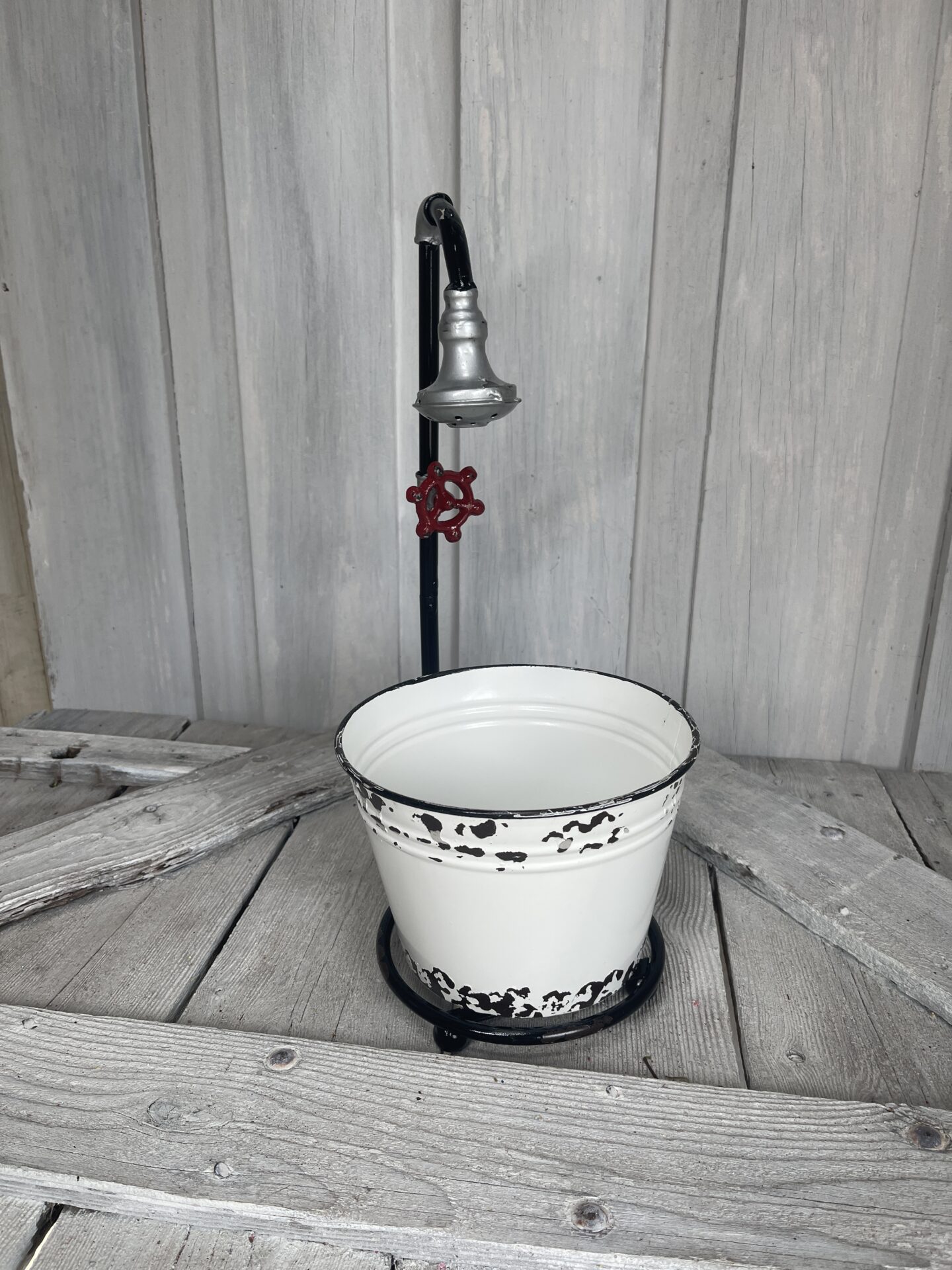 Metal Bucket Planter with Shower - Kelea's Florals