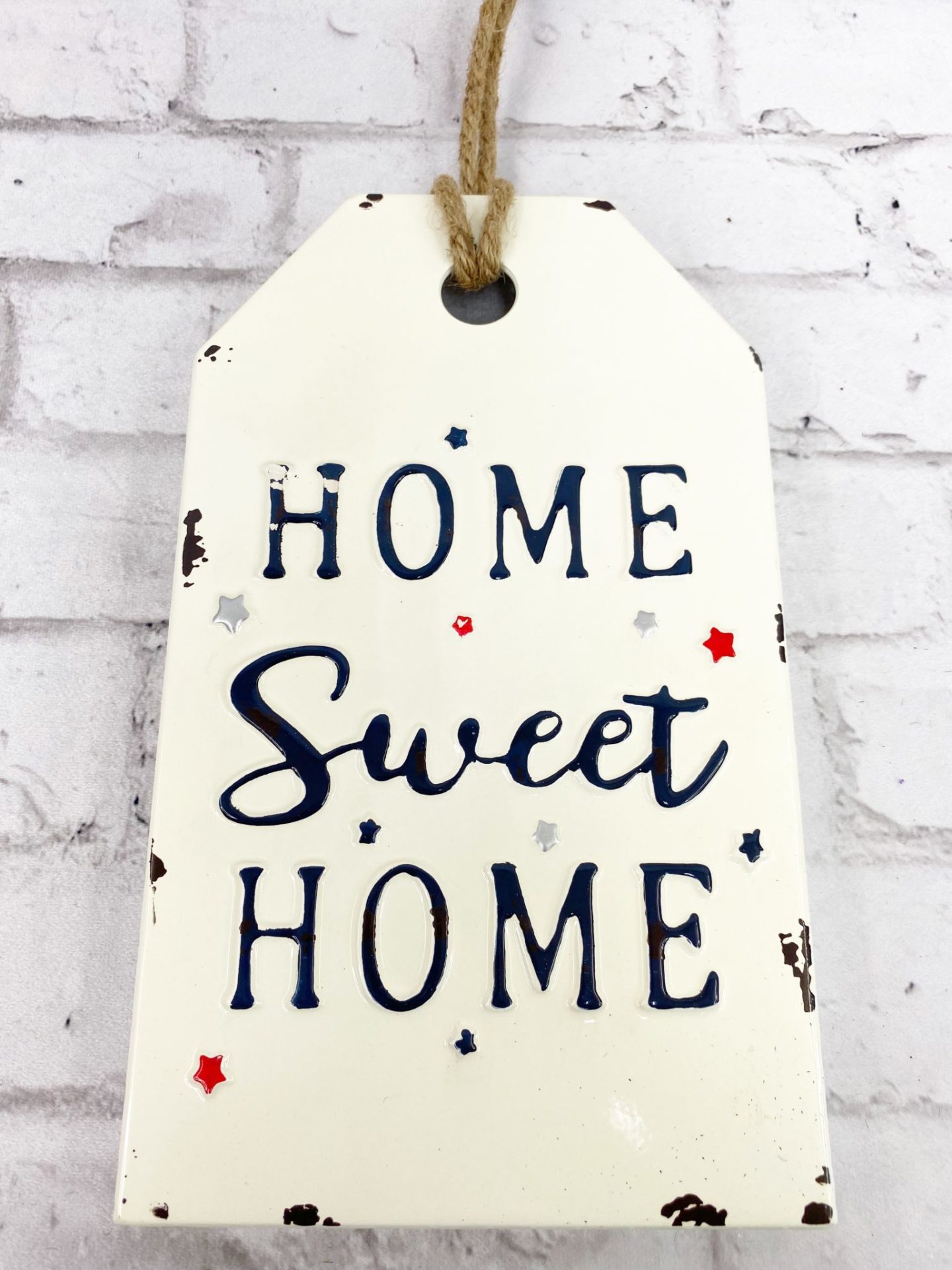 Metal Embossed "Home Sweet Home" Tag - Kelea's Florals
