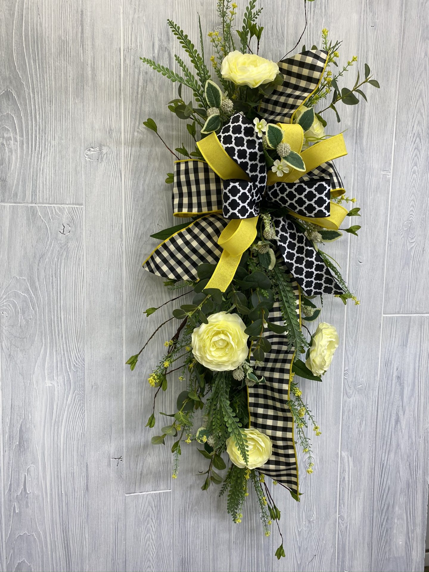 Design School Spring Swag with 4" Designer Ribbon - Kelea's Florals