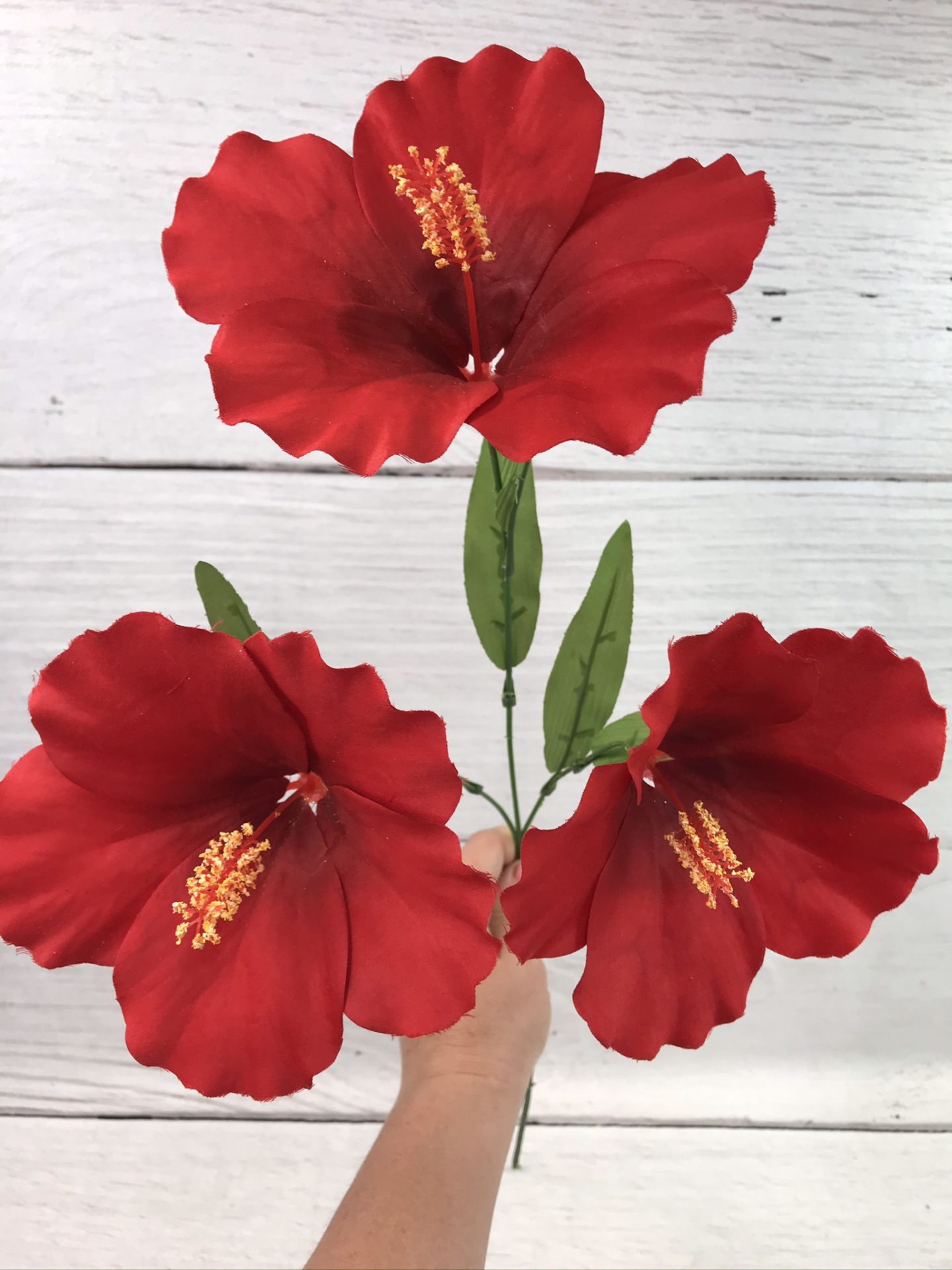 Red Hibiscus Stem - Kelea's Florals