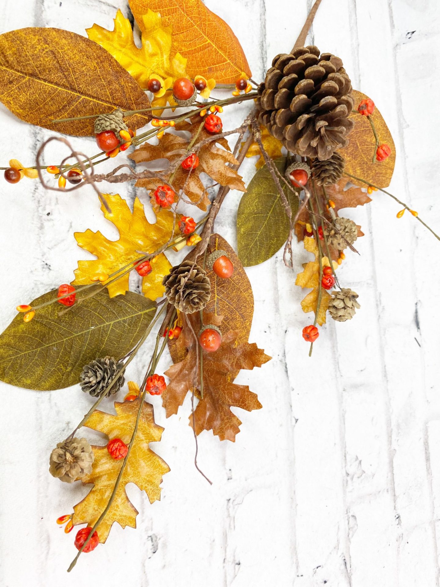 Fall Berry and Leaves Stem - Kelea's Florals