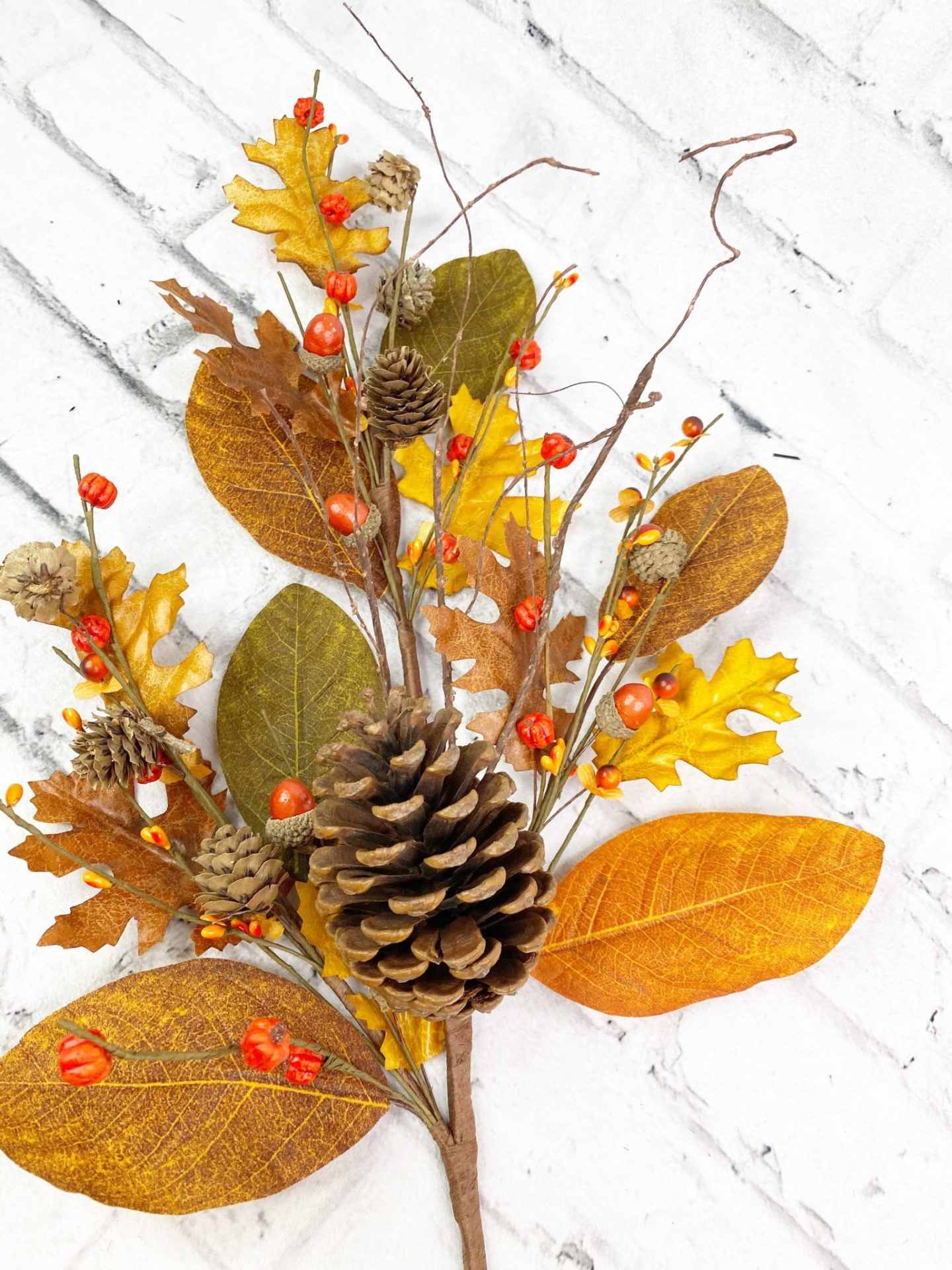 Fall Berry and Leaves Stem - Kelea's Florals