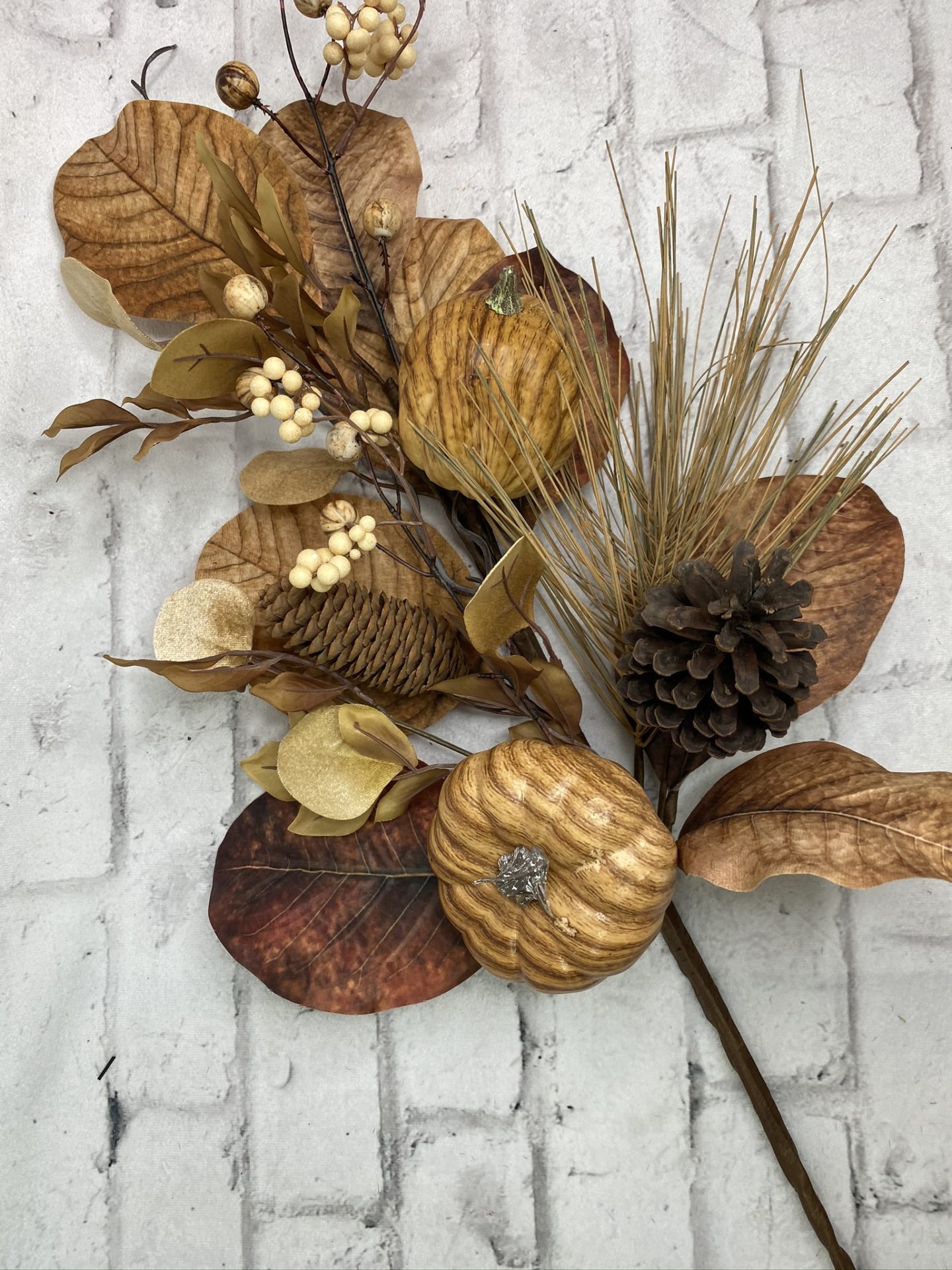 Fall Wooden Pumpkin Stem - Kelea's Florals