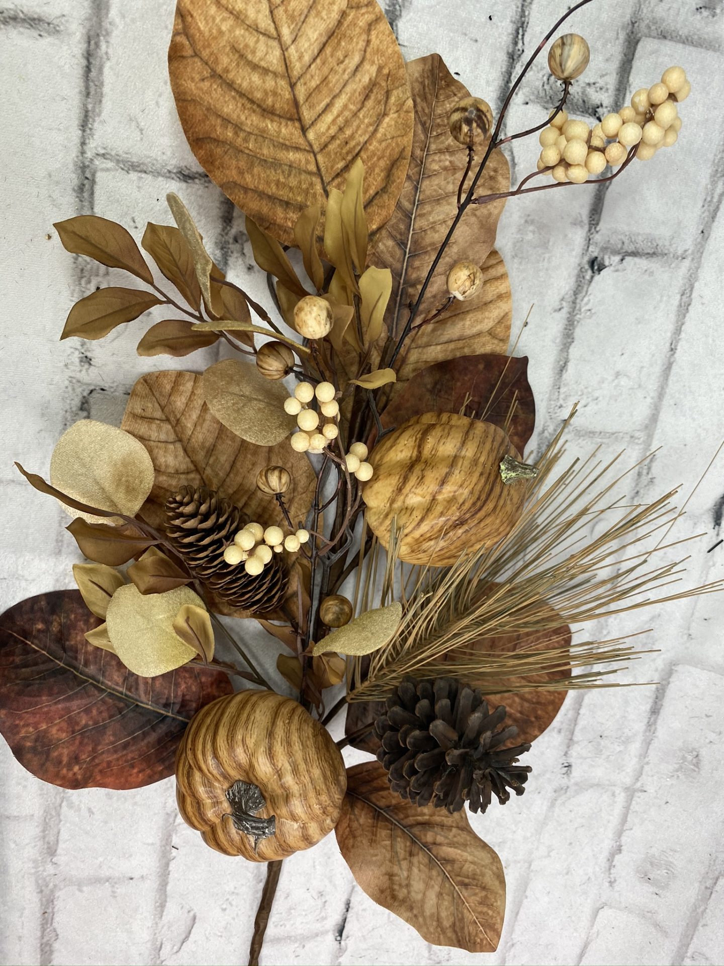 Fall Wooden Pumpkin Stem - Kelea's Florals