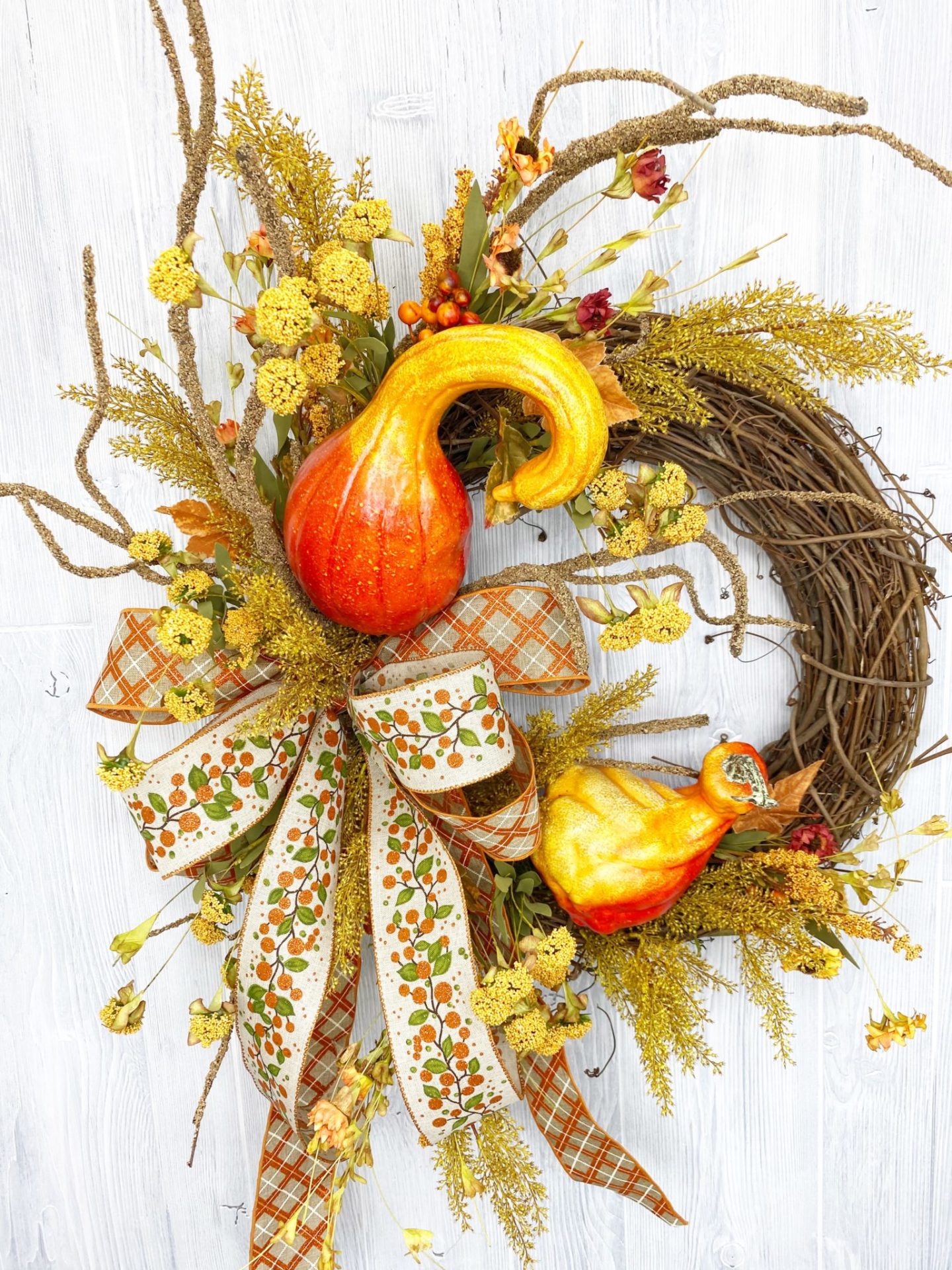 Design School - Fall Pumpkin Gourd Wreath - Kelea's Florals