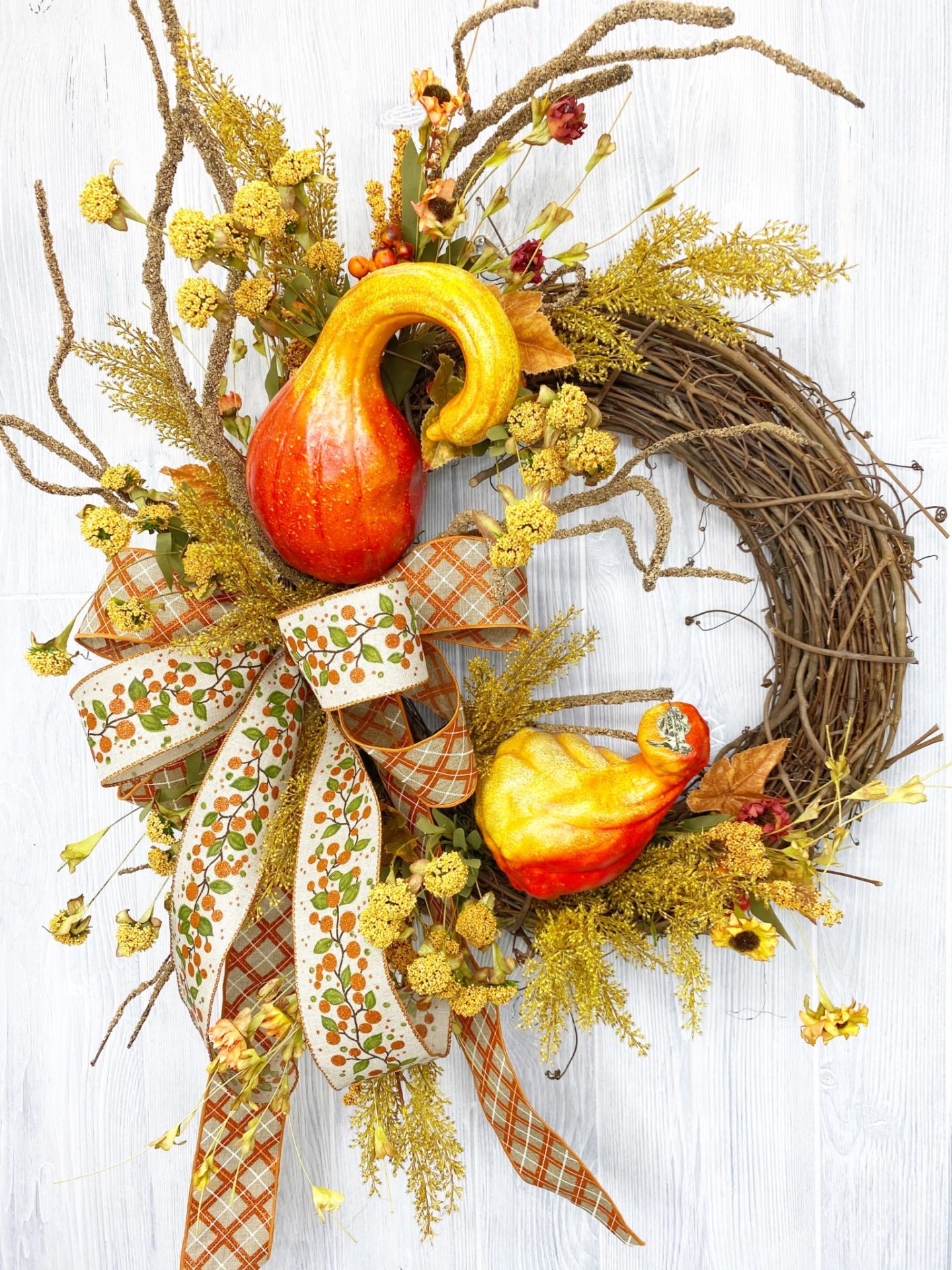 Design School - Fall Pumpkin Gourd Wreath - Kelea's Florals