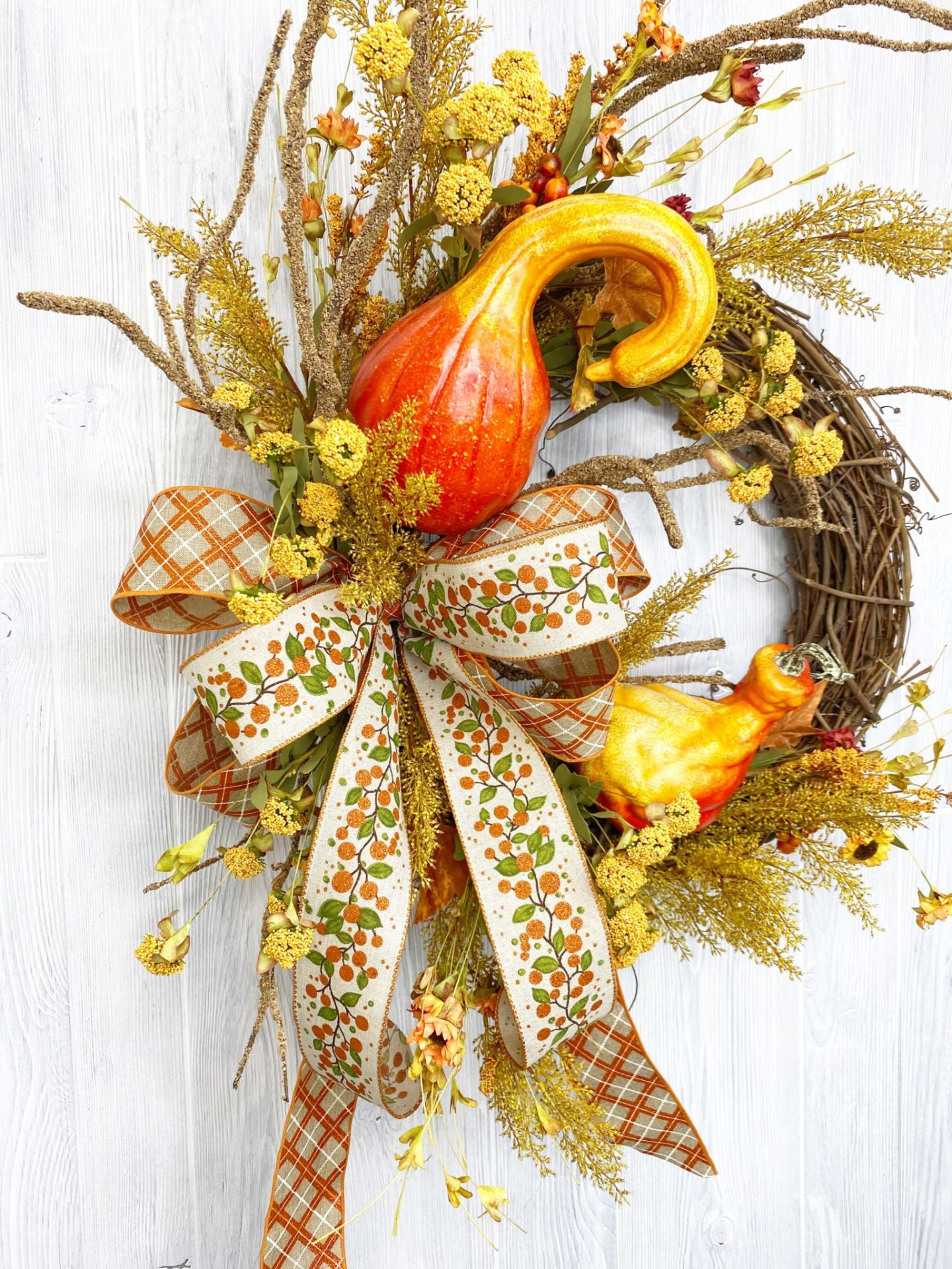 Design School - Fall Pumpkin Gourd Wreath - Kelea's Florals