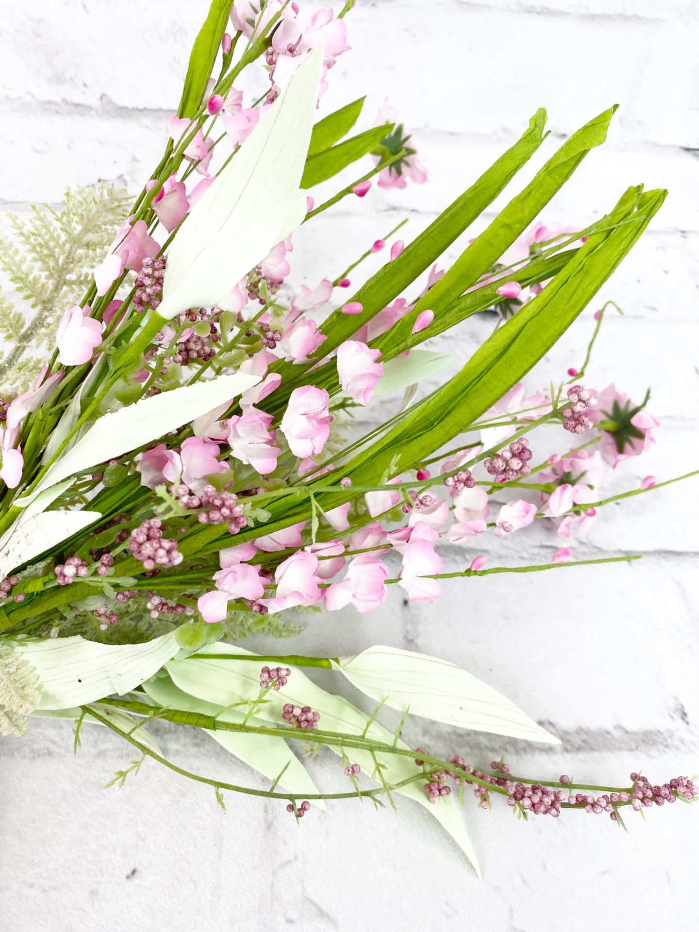 Pink Flower and Berry Stem - Kelea's Florals