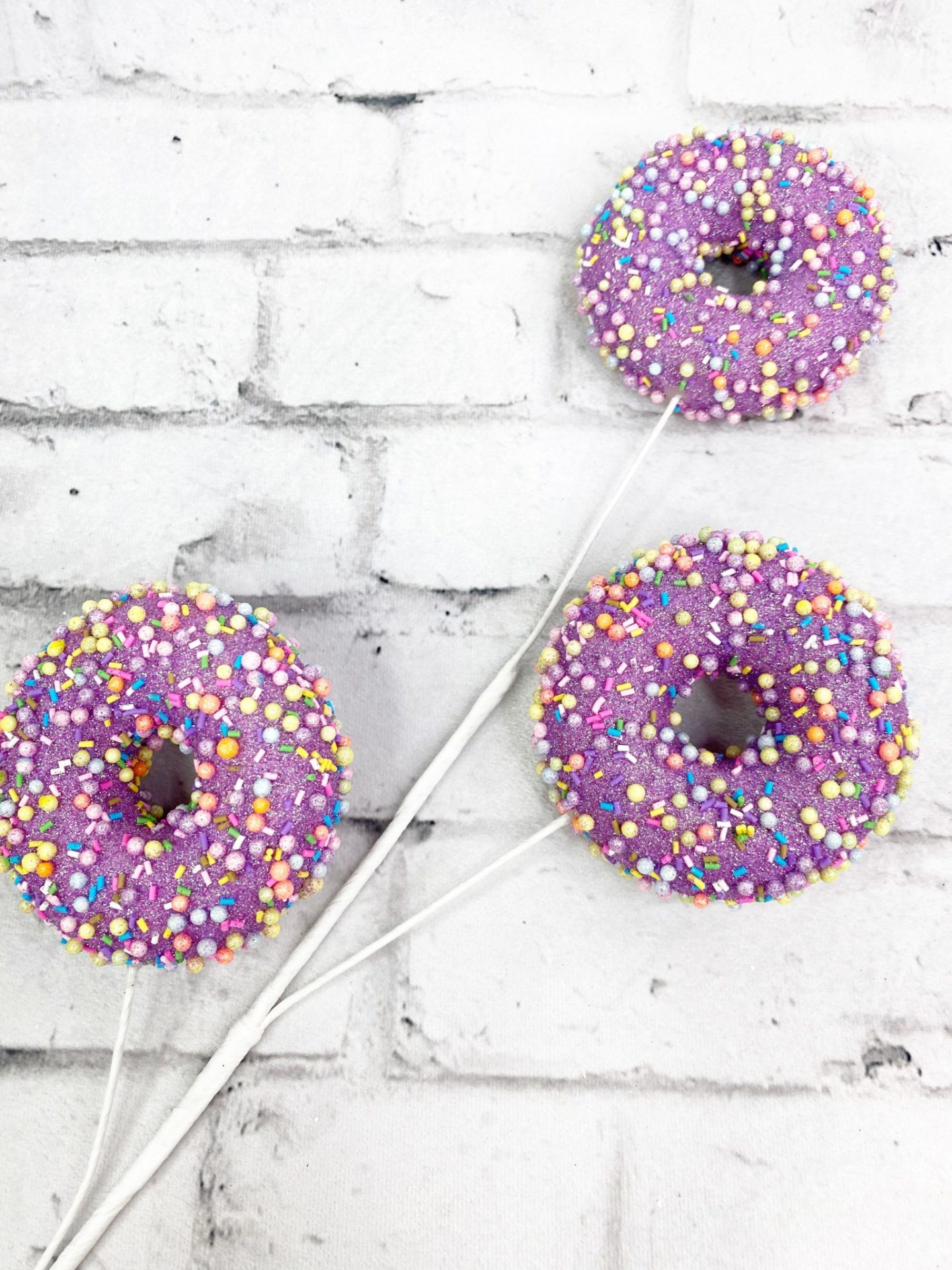 Purple Sprinkles Donut Stem - Kelea's Florals