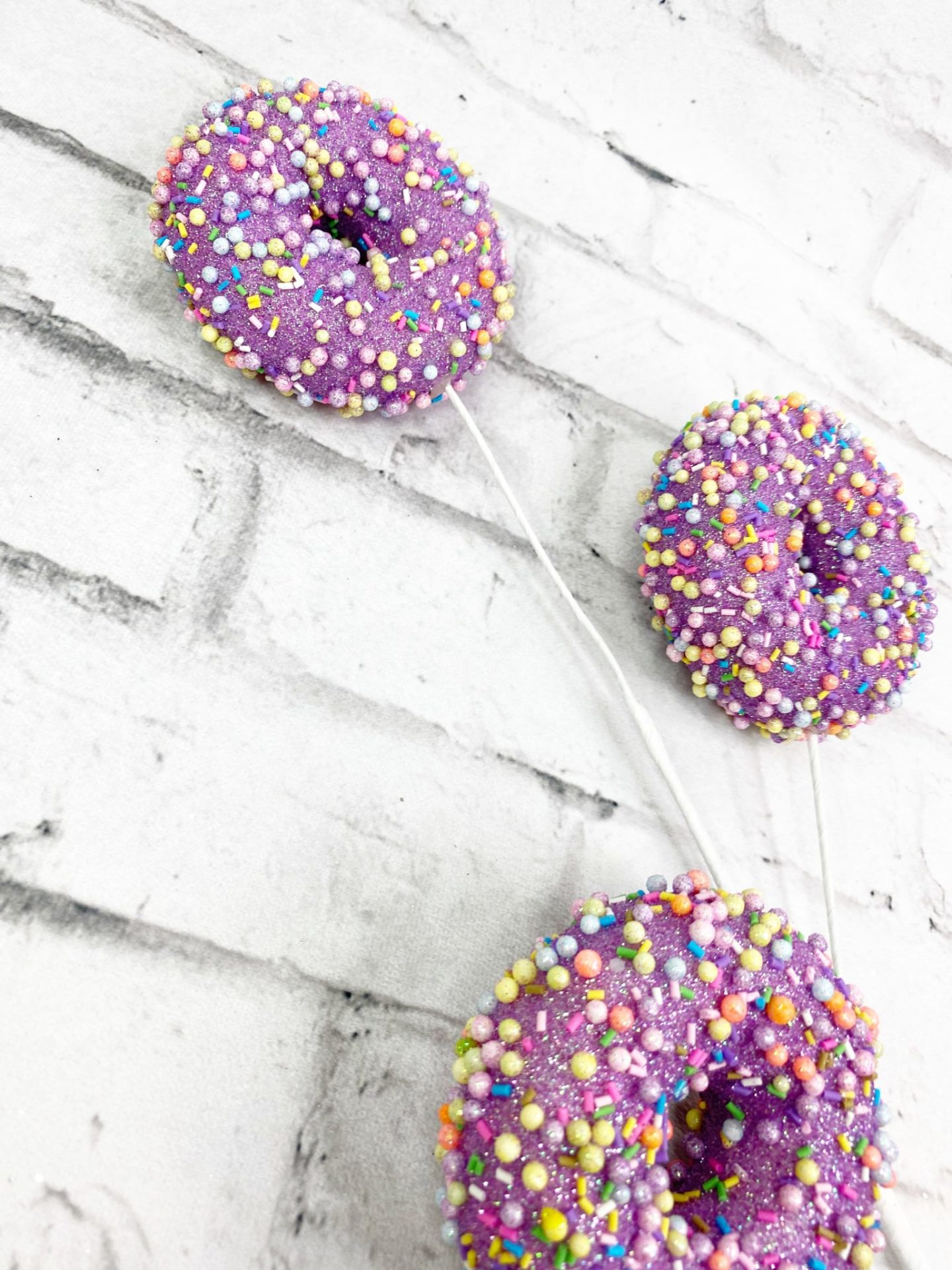 Purple Sprinkles Donut Stem - Kelea's Florals