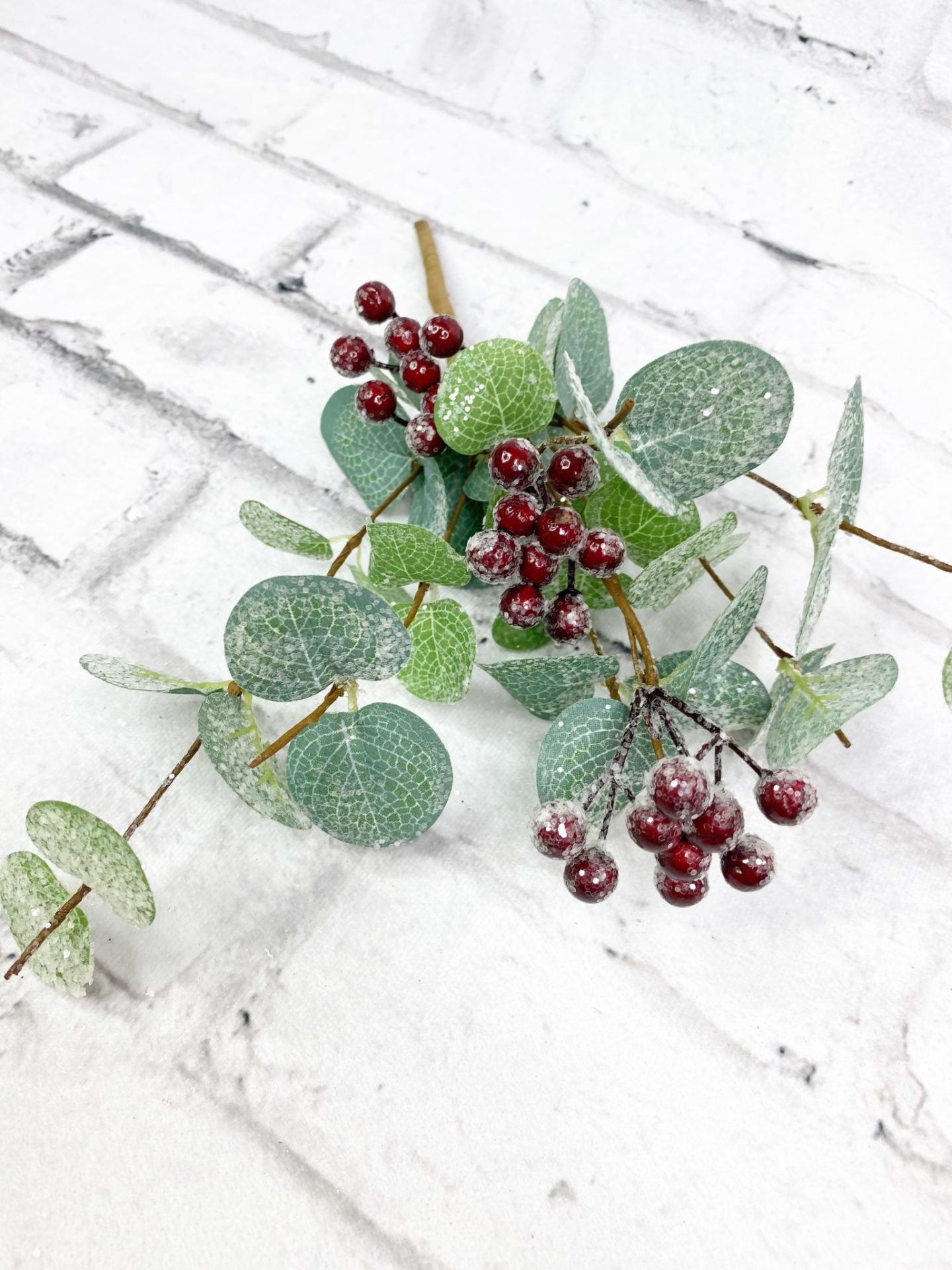 Glitter Eucalyptus Pick - Kelea's Florals