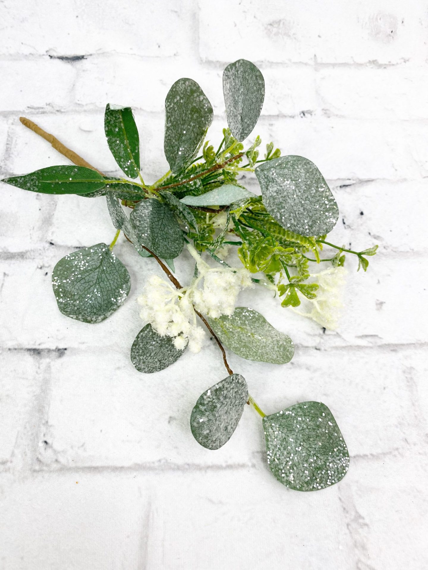 Glitter Eucalyptus Pick - Kelea's Florals