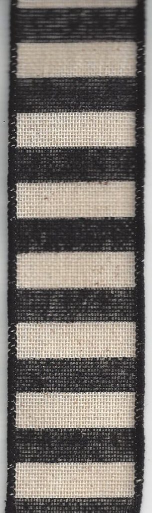 1.5" Ivory and Black Railroad Stripe Ribbon on 50 Yard Roll - Kelea's ...