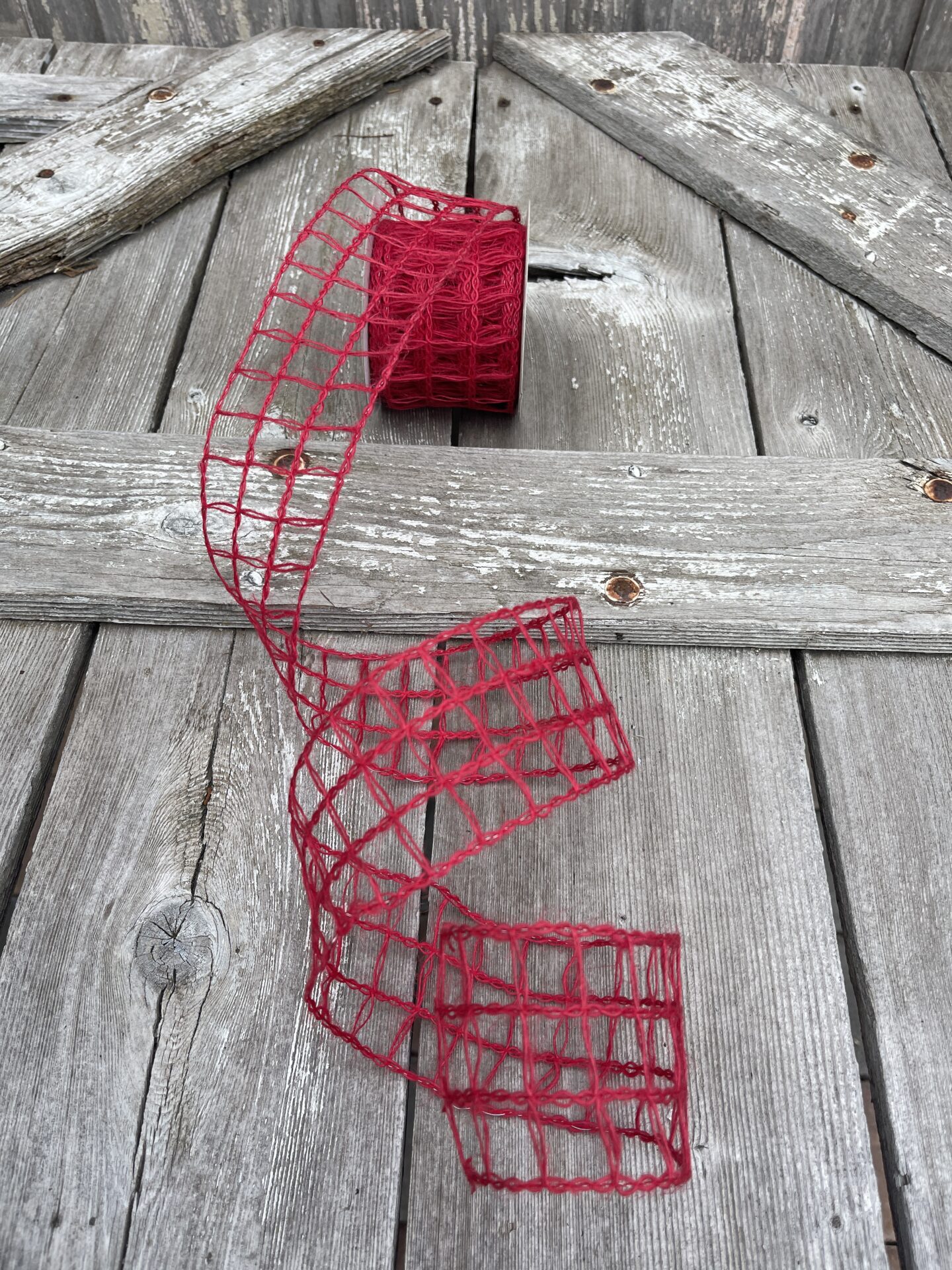 2.5" Red Open Weave Burlap Ribbon on 10 Yard Roll - Kelea's Florals