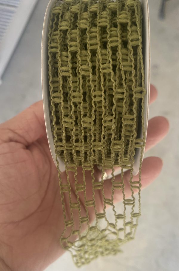 1.5" Moss Expandable Faux Jute Ribbon on 10 Yard Roll - Kelea's Florals
