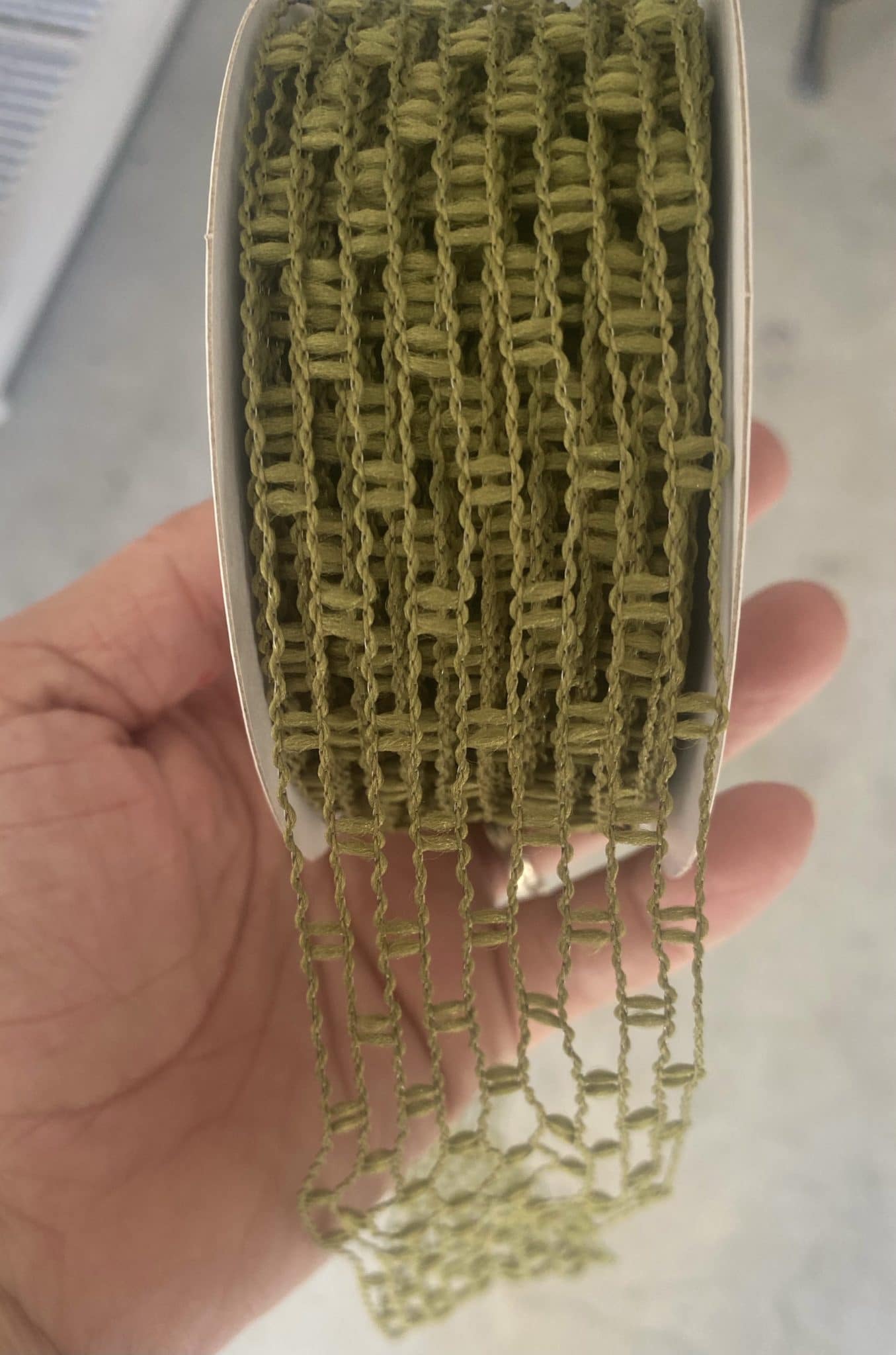 1.5" Moss Expandable Faux Jute Ribbon on 10 Yard Roll - Kelea's Florals