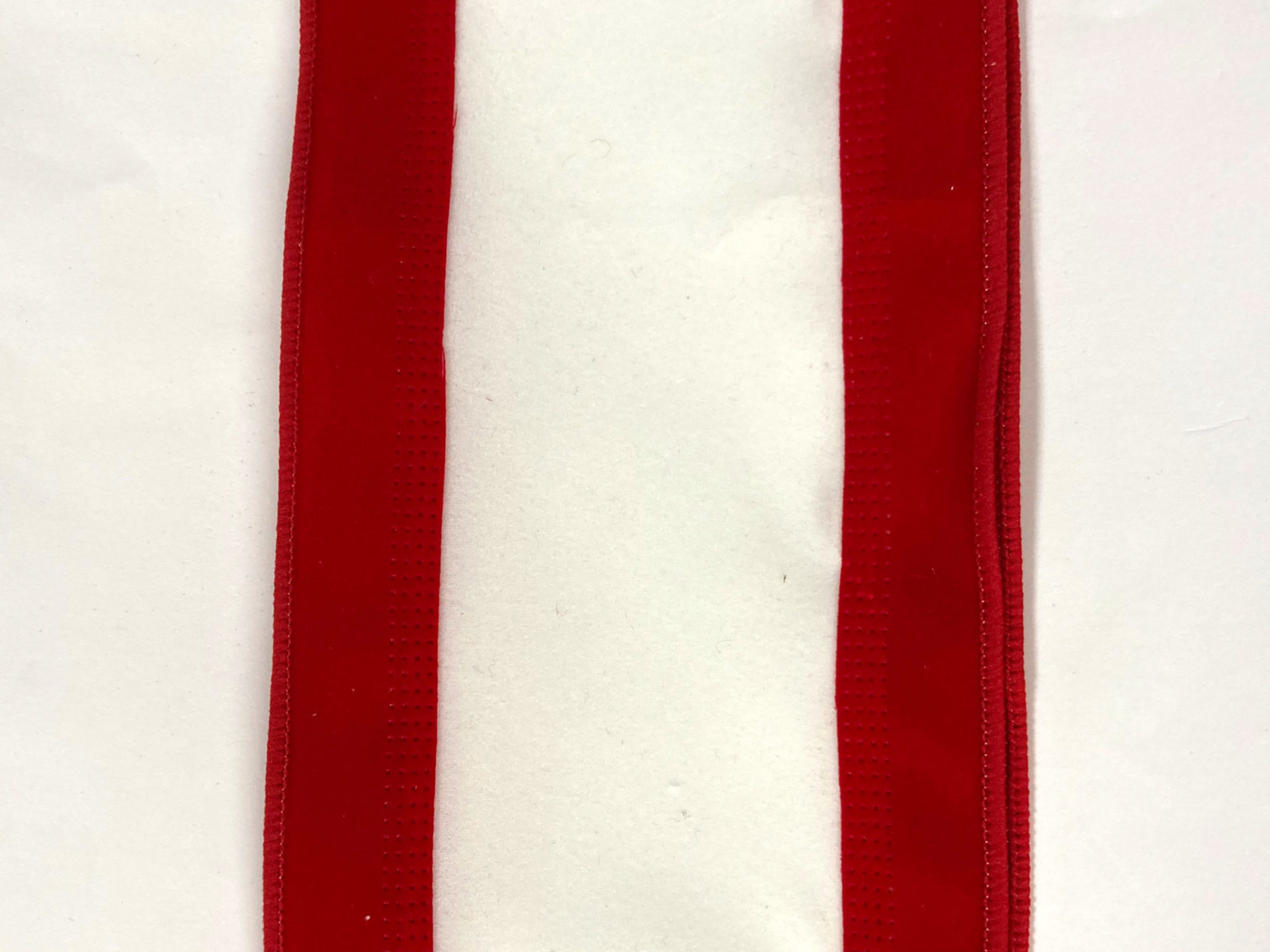 4" Red and White Velvet Stripes Ribbon on 10 Yard Roll - Kelea's Florals