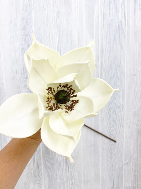 Foam Magnolia Flower Stem - Kelea's Florals