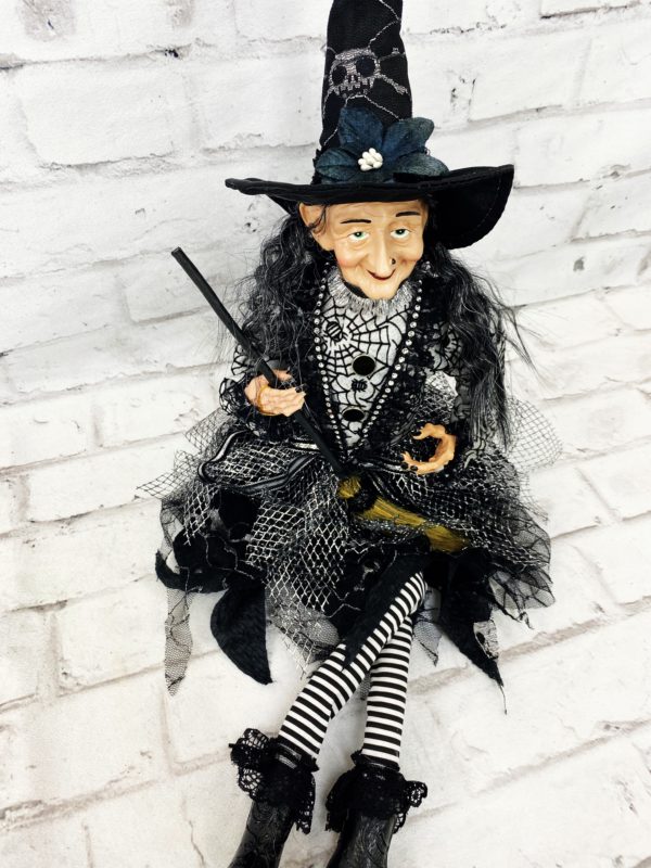 Sitting Witch with Posable legs - Kelea's Florals