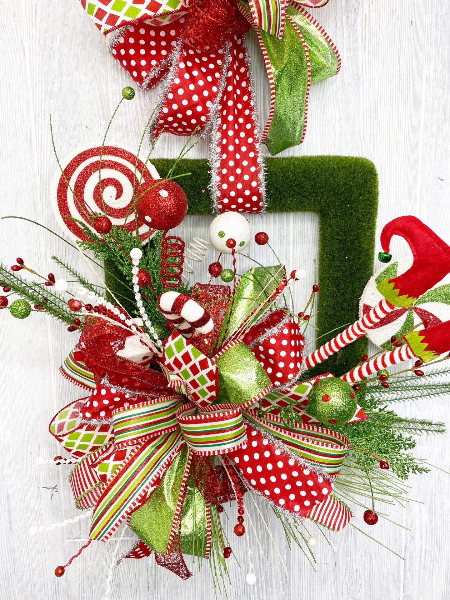 Design School Christmas Elf Square Wreath - Kelea's Florals