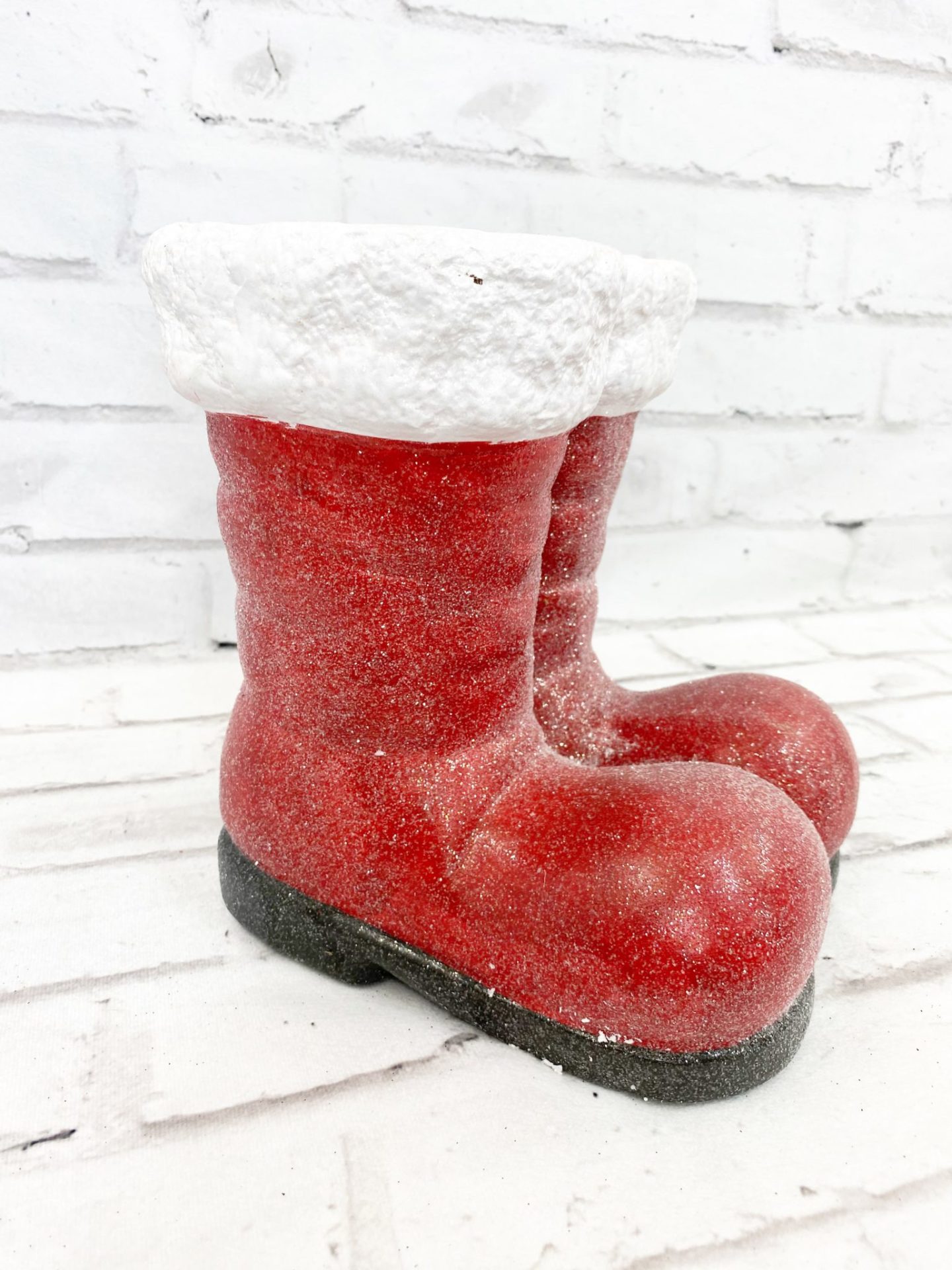 Red Santa Boots Container - Kelea's Florals