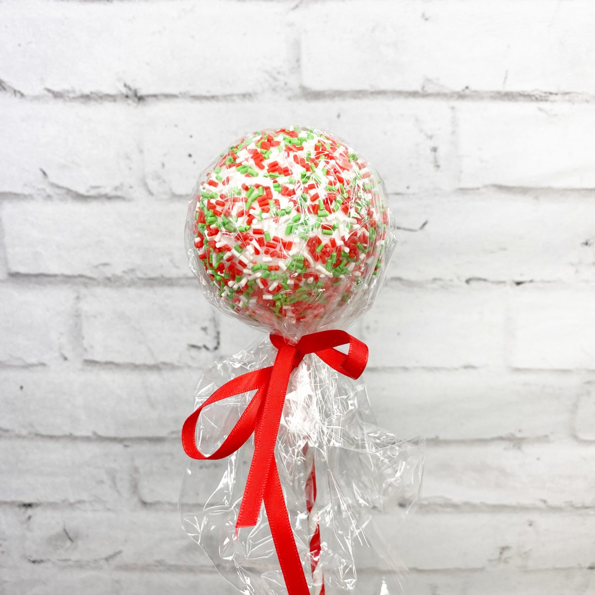 Red White Green Sprinkle Cake Pop Pick - Kelea's Florals