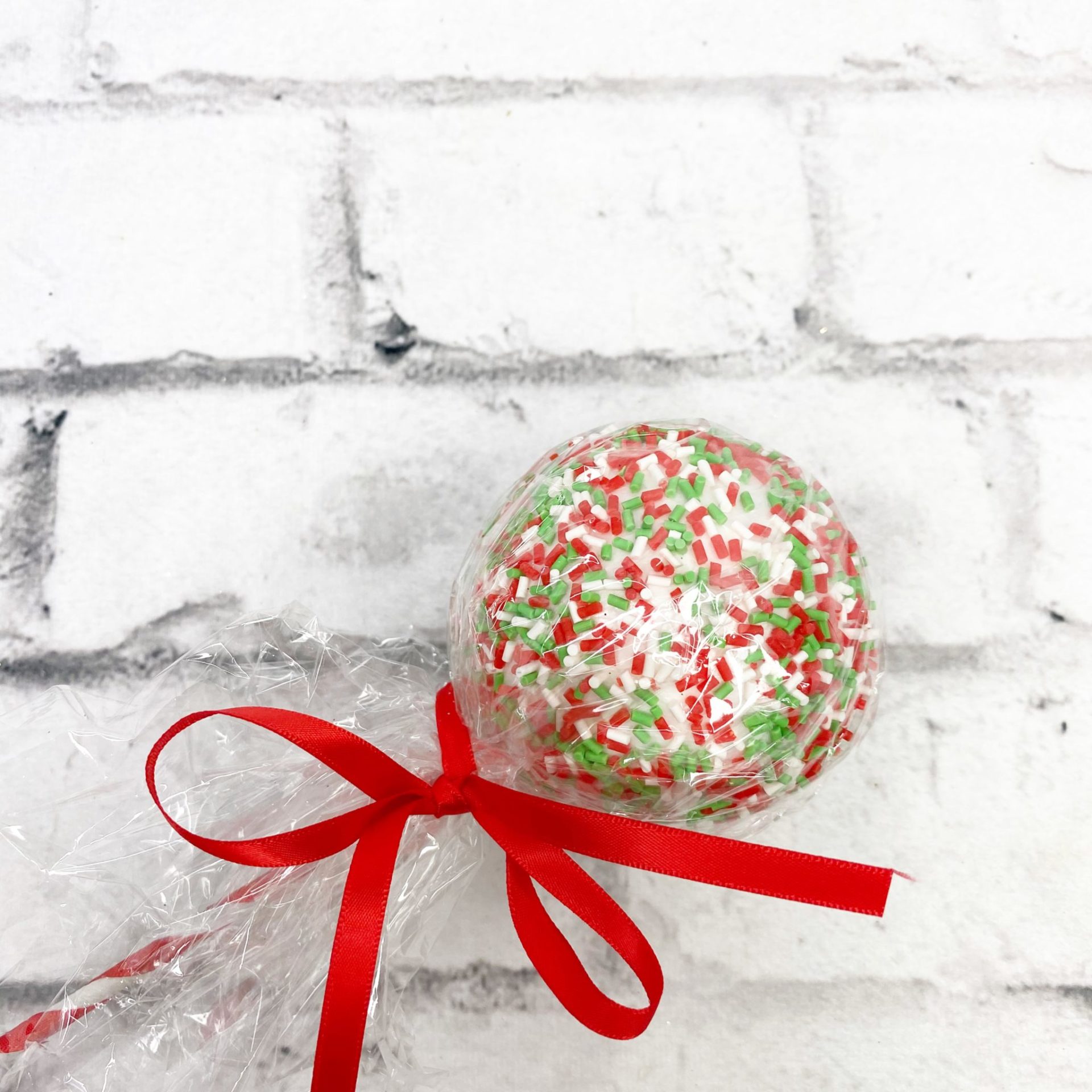 Red White Green Sprinkle Cake Pop Pick - Kelea's Florals