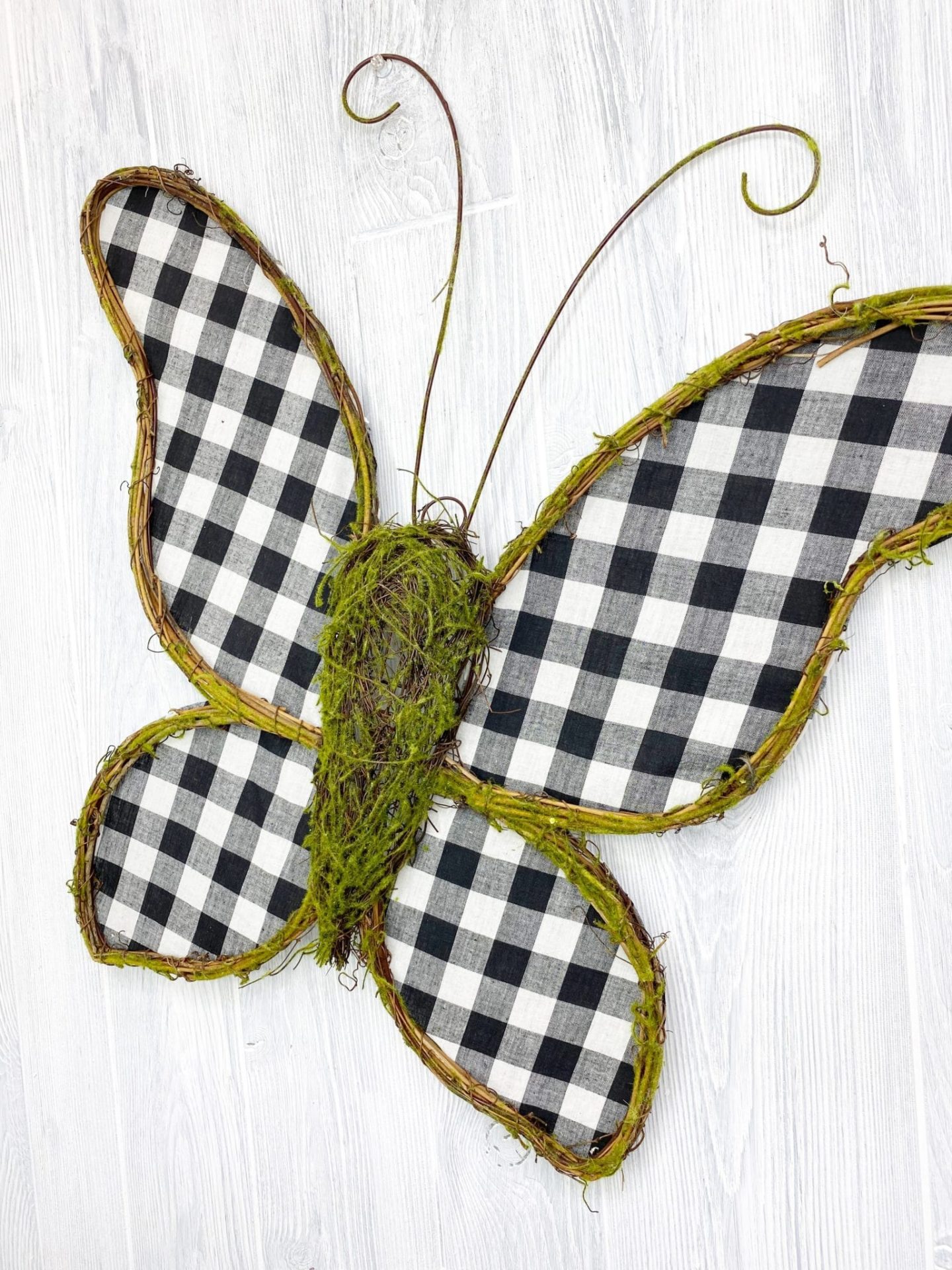 Black White Fabric Twig Butterfly Base - Kelea's Florals