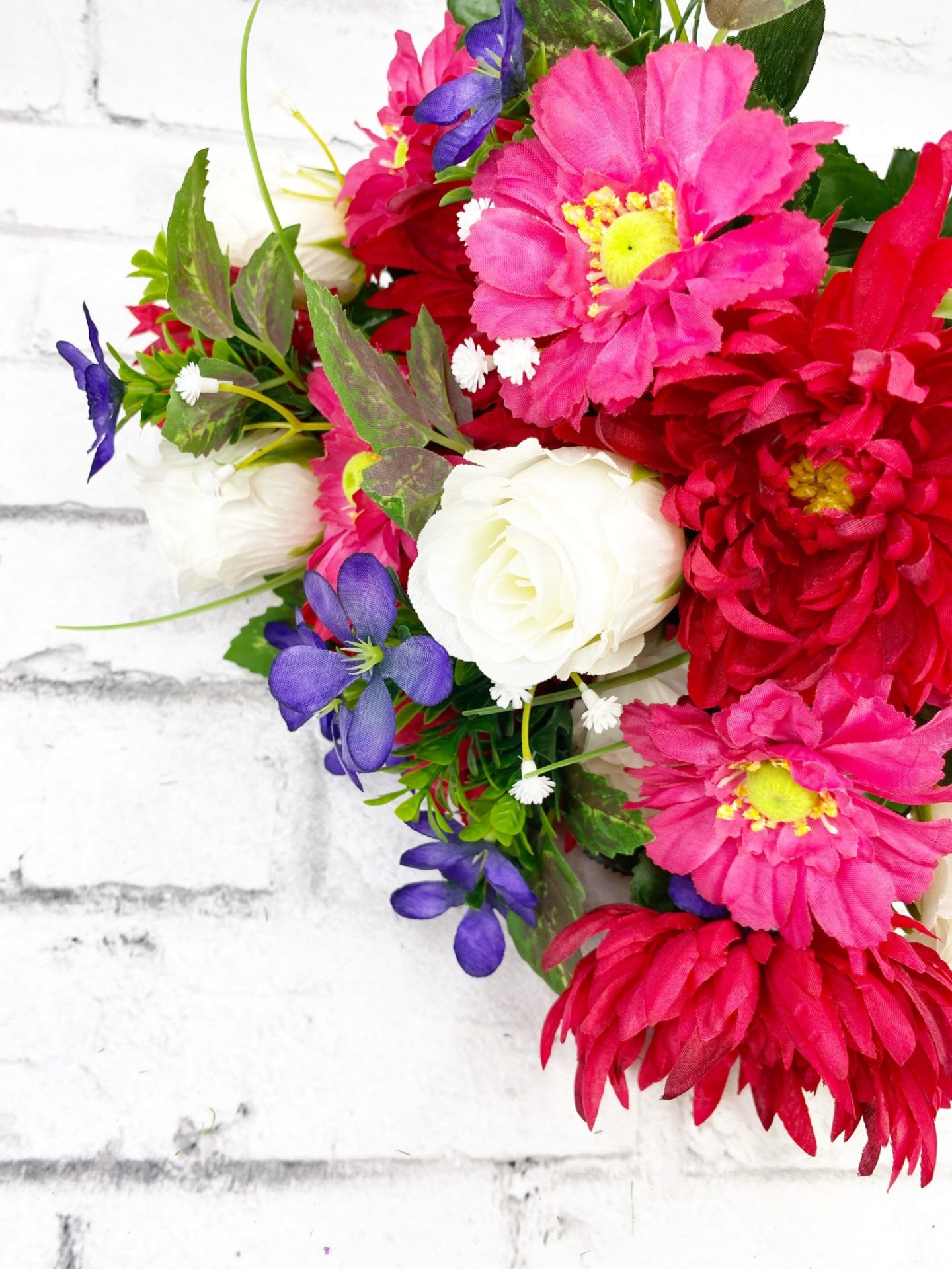 Pink Red Cream Rose Mum Bush - Kelea's Florals