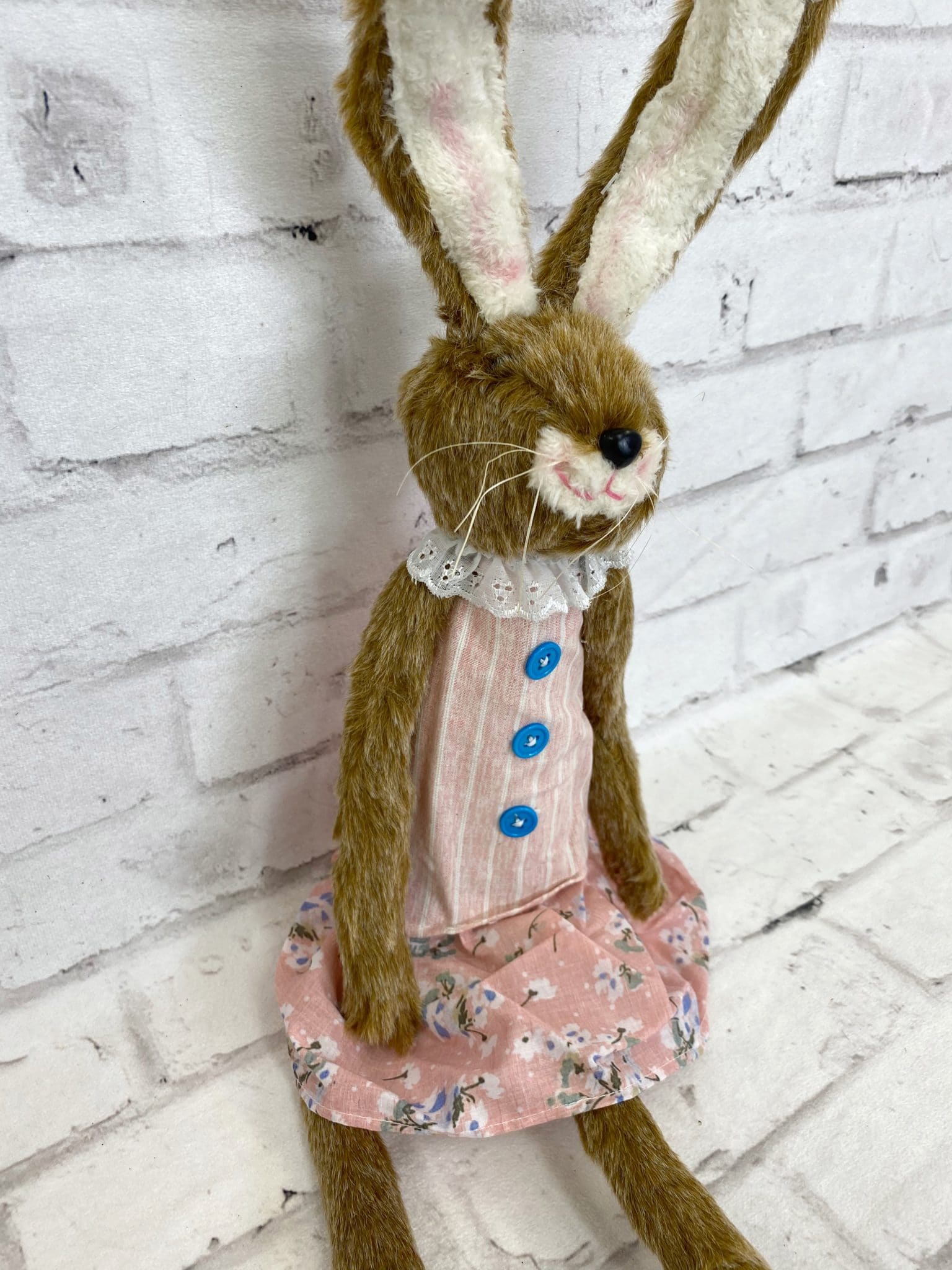 Bunny Rabbit in a Pink Dress - Kelea's Florals