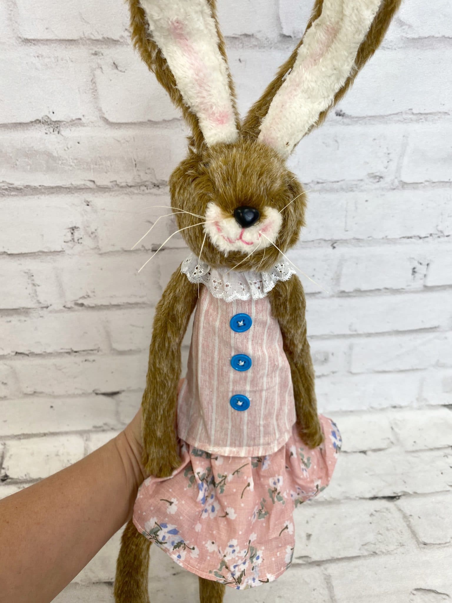 Bunny Rabbit in a Pink Dress - Kelea's Florals