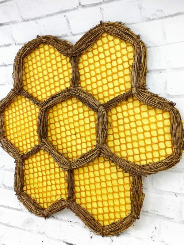 Yellow Honeycomb Round Base - Kelea's Florals