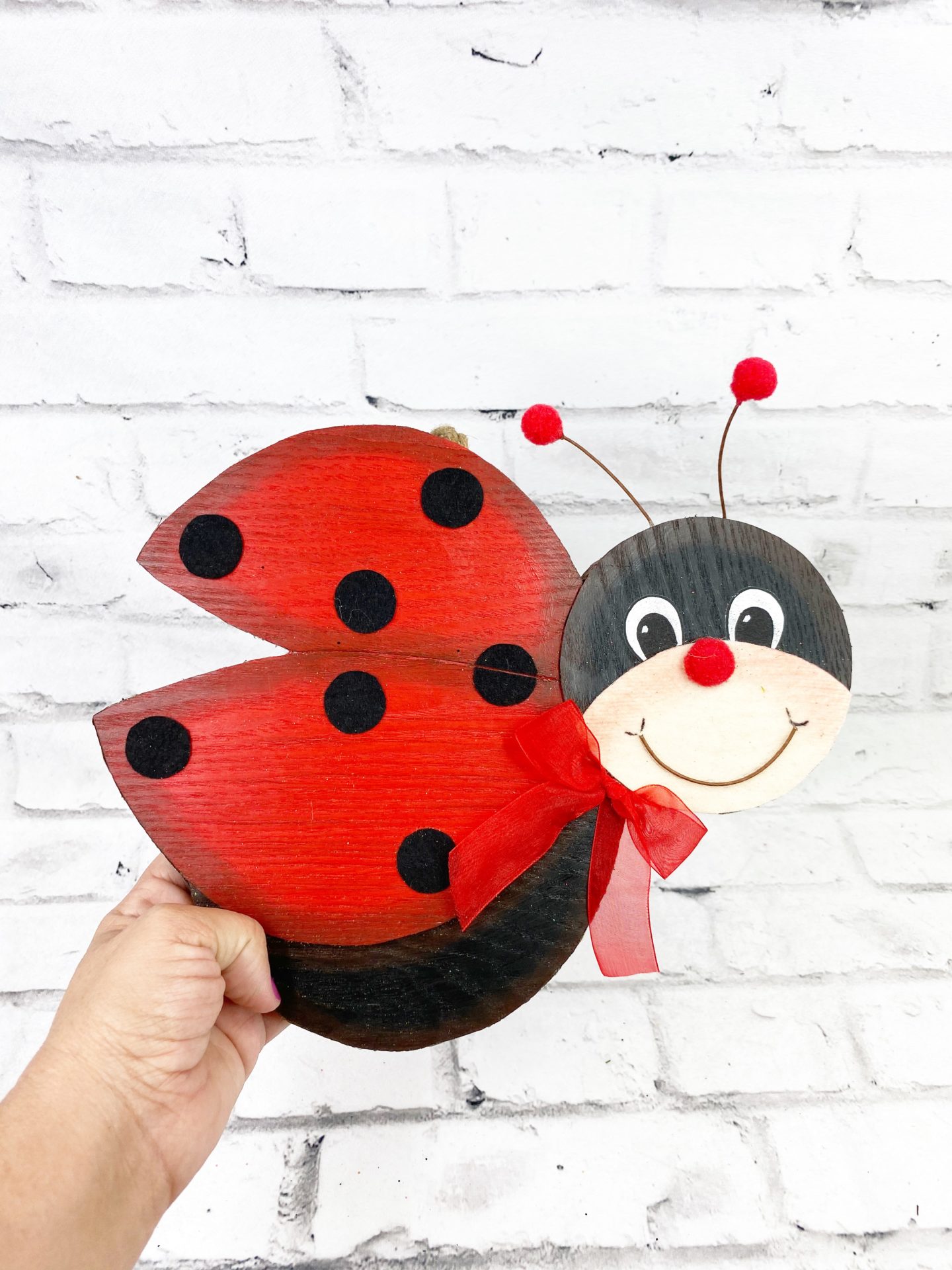 Red Wooden Ladybug - Kelea's Florals