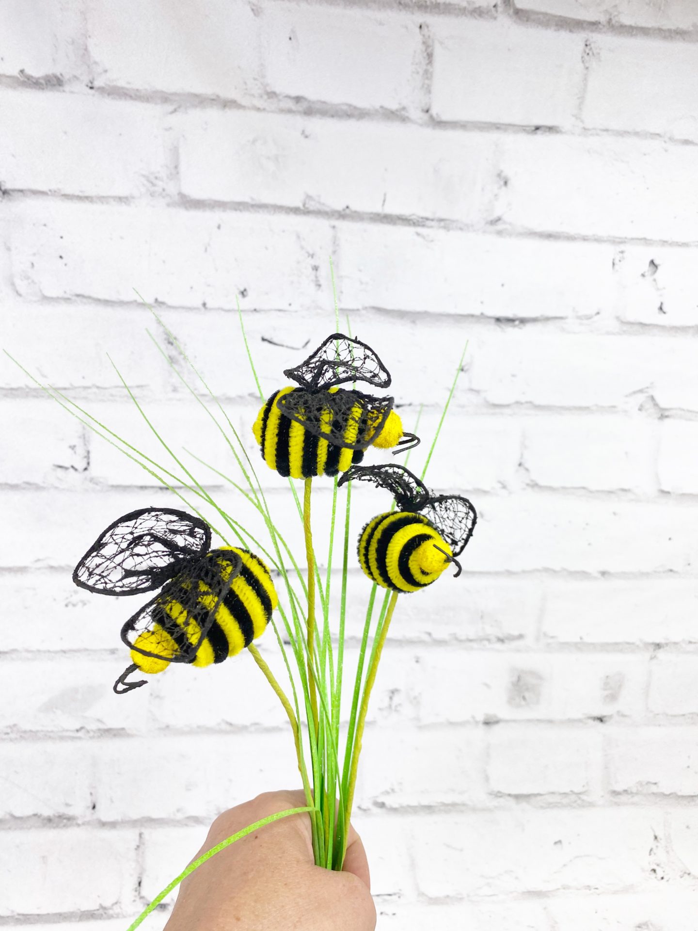 Honey Bee Pick with Grass - Kelea's Florals