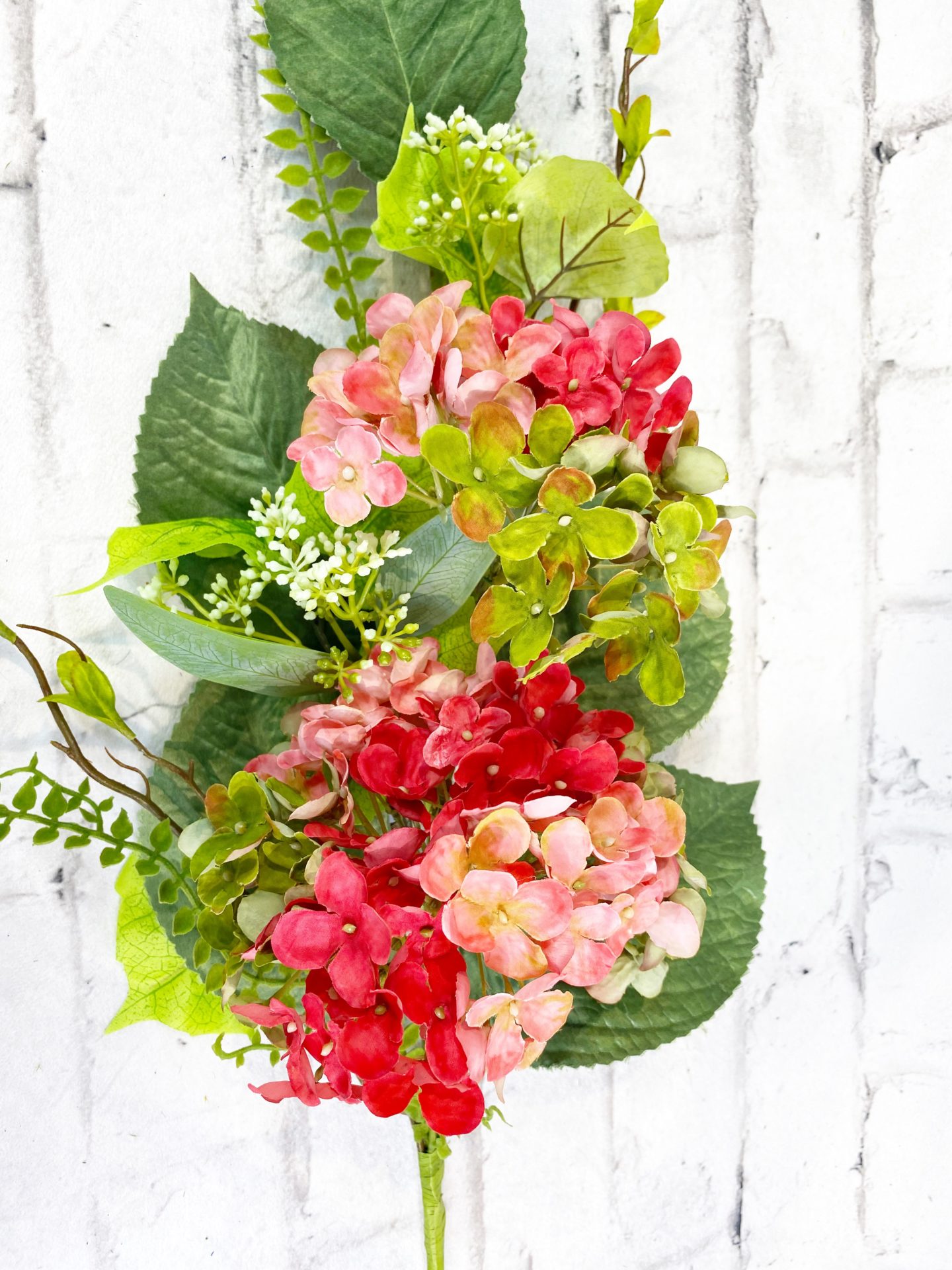 Hydrangea Spray Fuchsia, Pink & Green - Kelea's Florals
