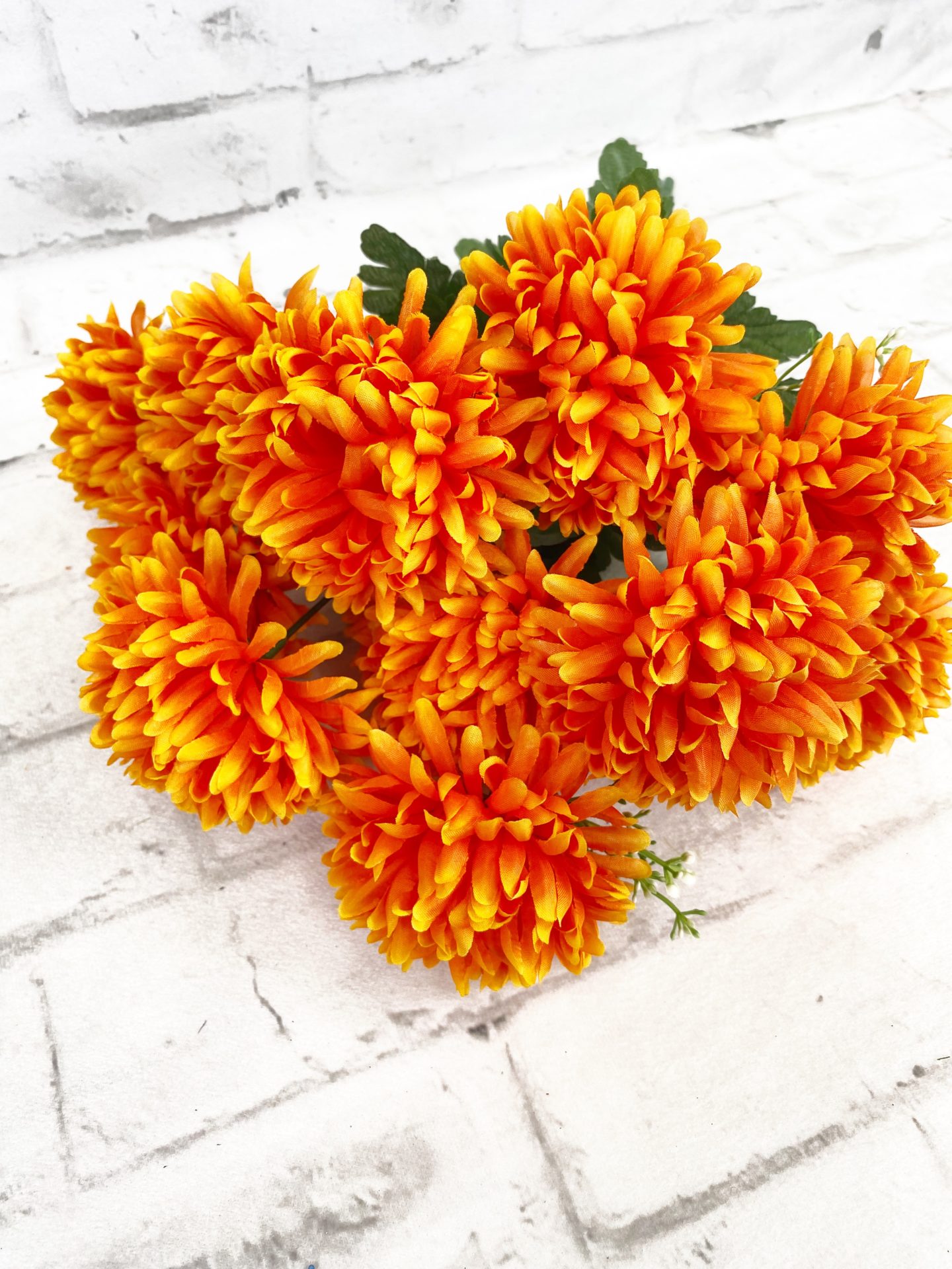Orange Color Fall Ball Mum Bush - Kelea's Florals