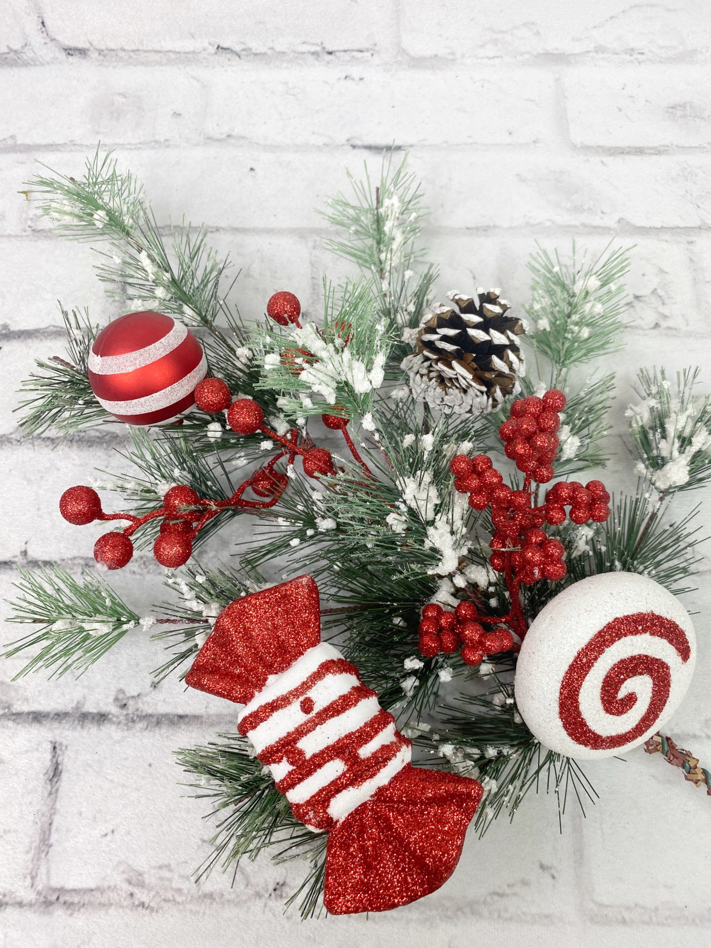 Candy Christmas Ball Spray - Kelea's Florals