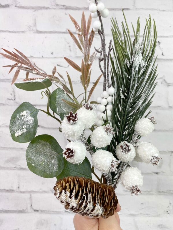 Medium Iced Berry with Pinecone - Kelea's Florals