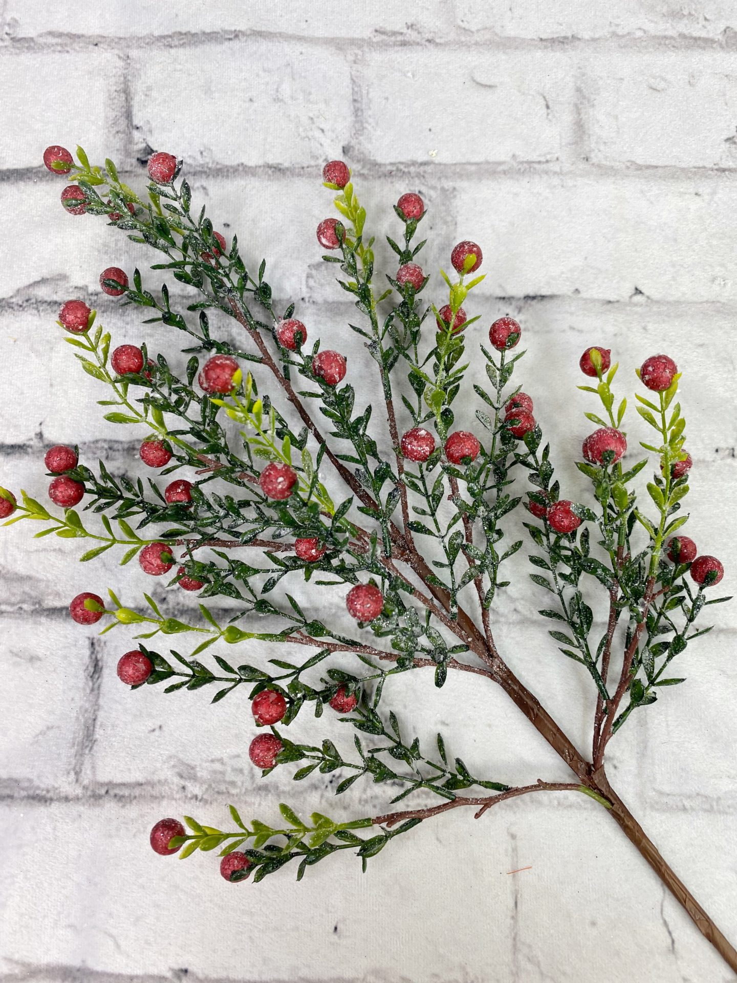 Red Frosted Berry Spray - Kelea's Florals